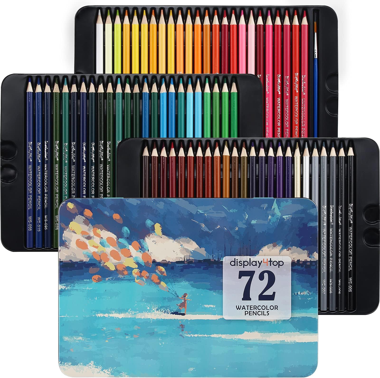 Pentel Arts Watercolour Pencil Set - Assorted, 24 Count (Pack of 1 ...