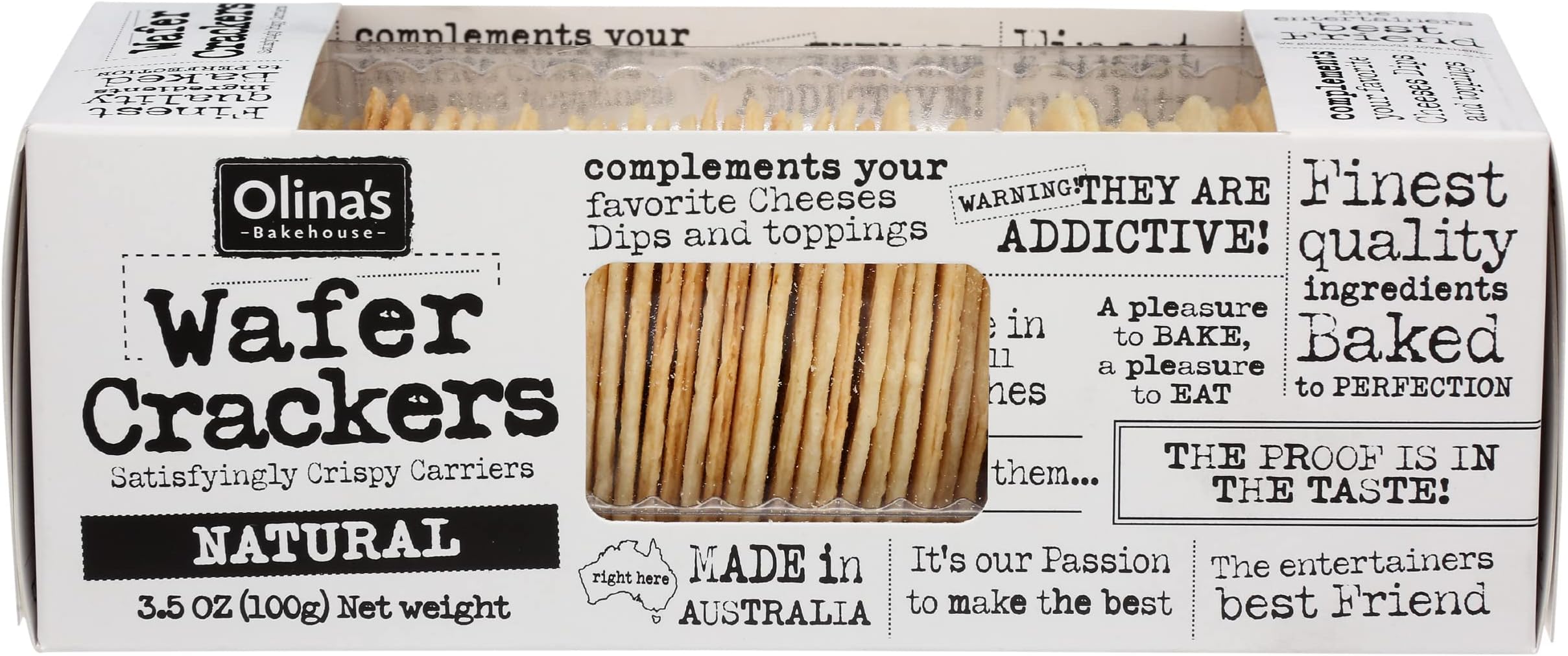 Amazon.com: Olinas Bakehouse, Cracker Wafer Natural, 3.5 Ounce ...