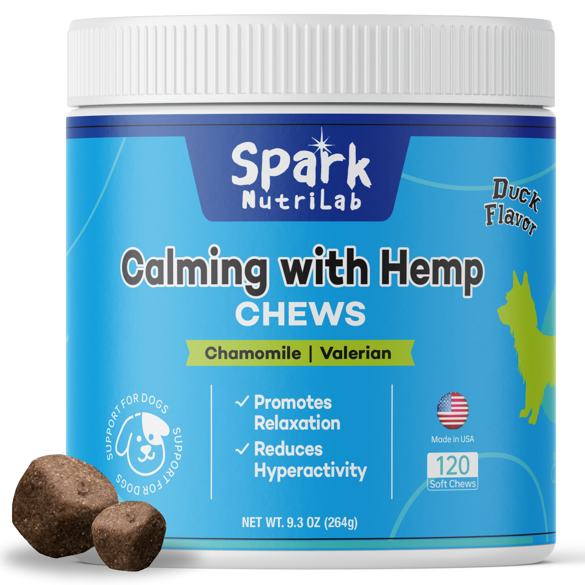Amazon.com : Spark NutriLab Calming Chews for Dogs - 120 Count Soft ...