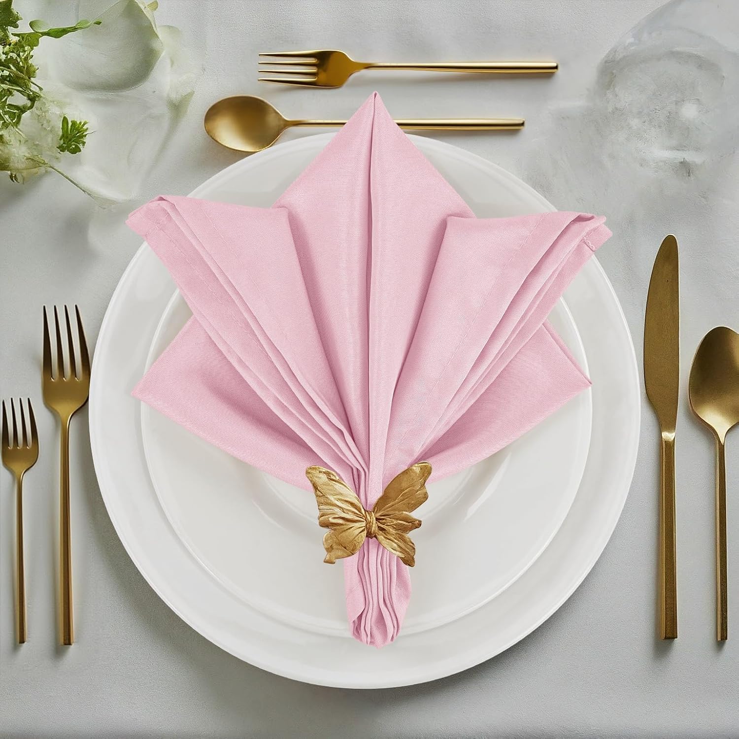 Amazon.com: Utopia Home Pink Cloth Napkins (12 Pack, 20x20 Inches), Ideal Dinner Napkins for ...