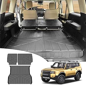 JTYZSM Trunk Mat & Backrest Mat for 2024 2025 Toyota Land Cruiser Prado ...