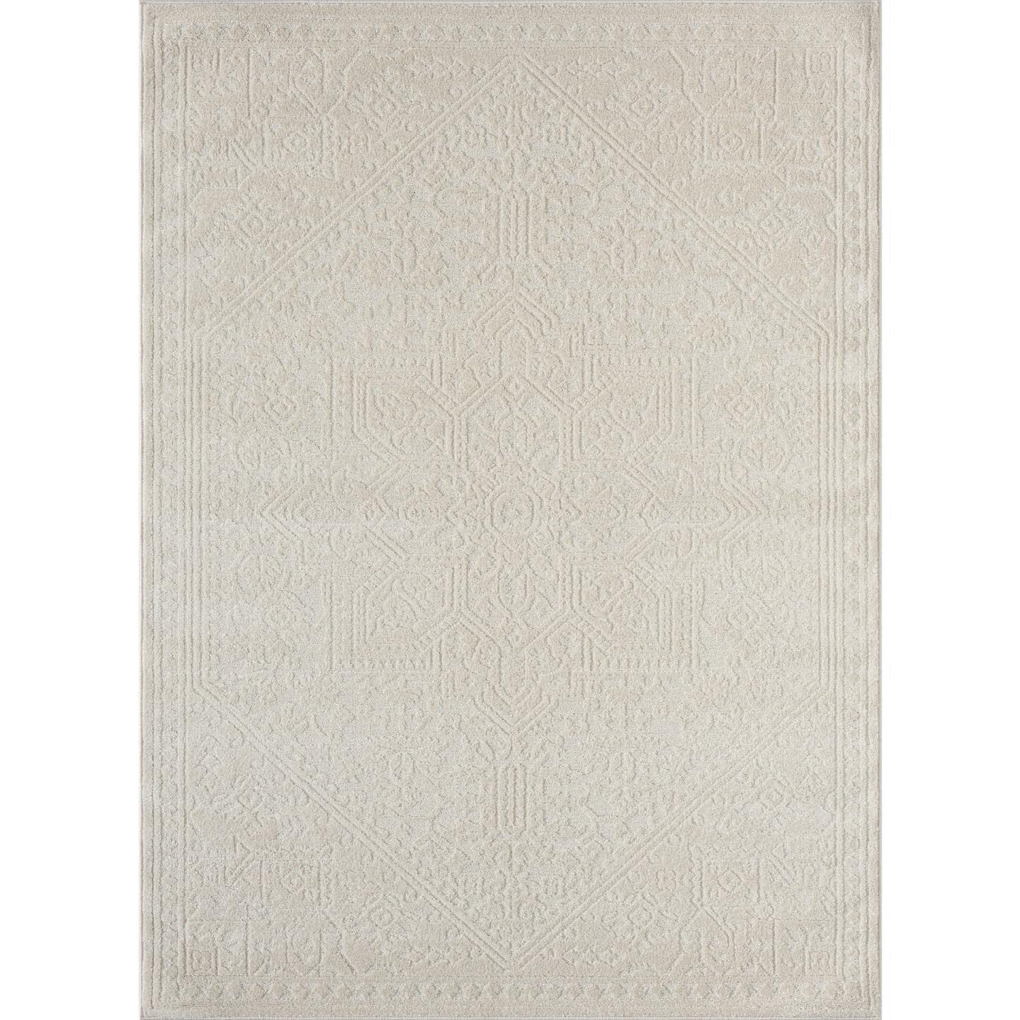 Amazon.com: LUXE WEAVERS Moroccan Medallion Cream 5X7 Area Rug : Home ...