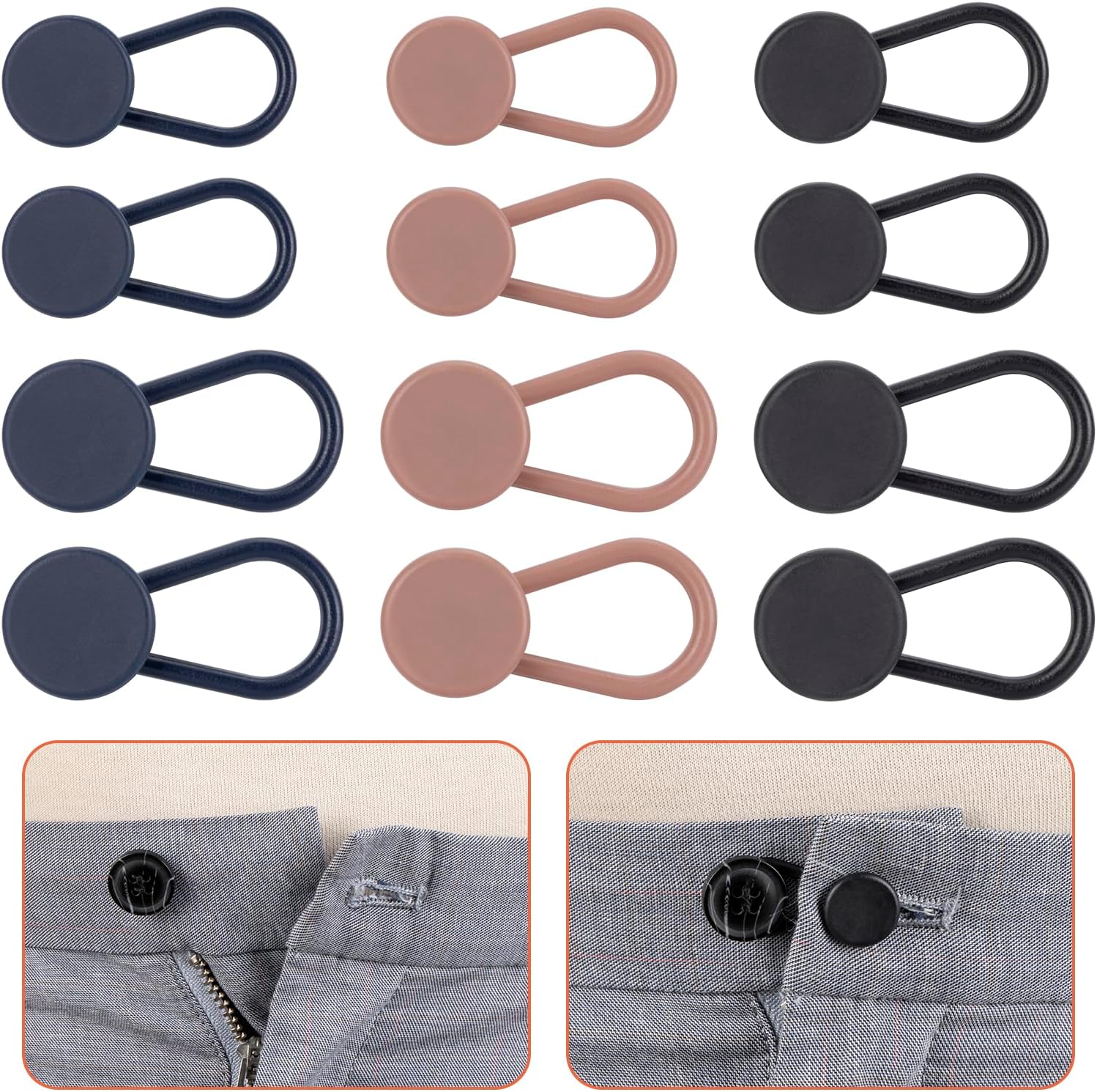 Amazon.com: 12PCS Button Extenders for Jeans, KAJUDA Pants Button ...
