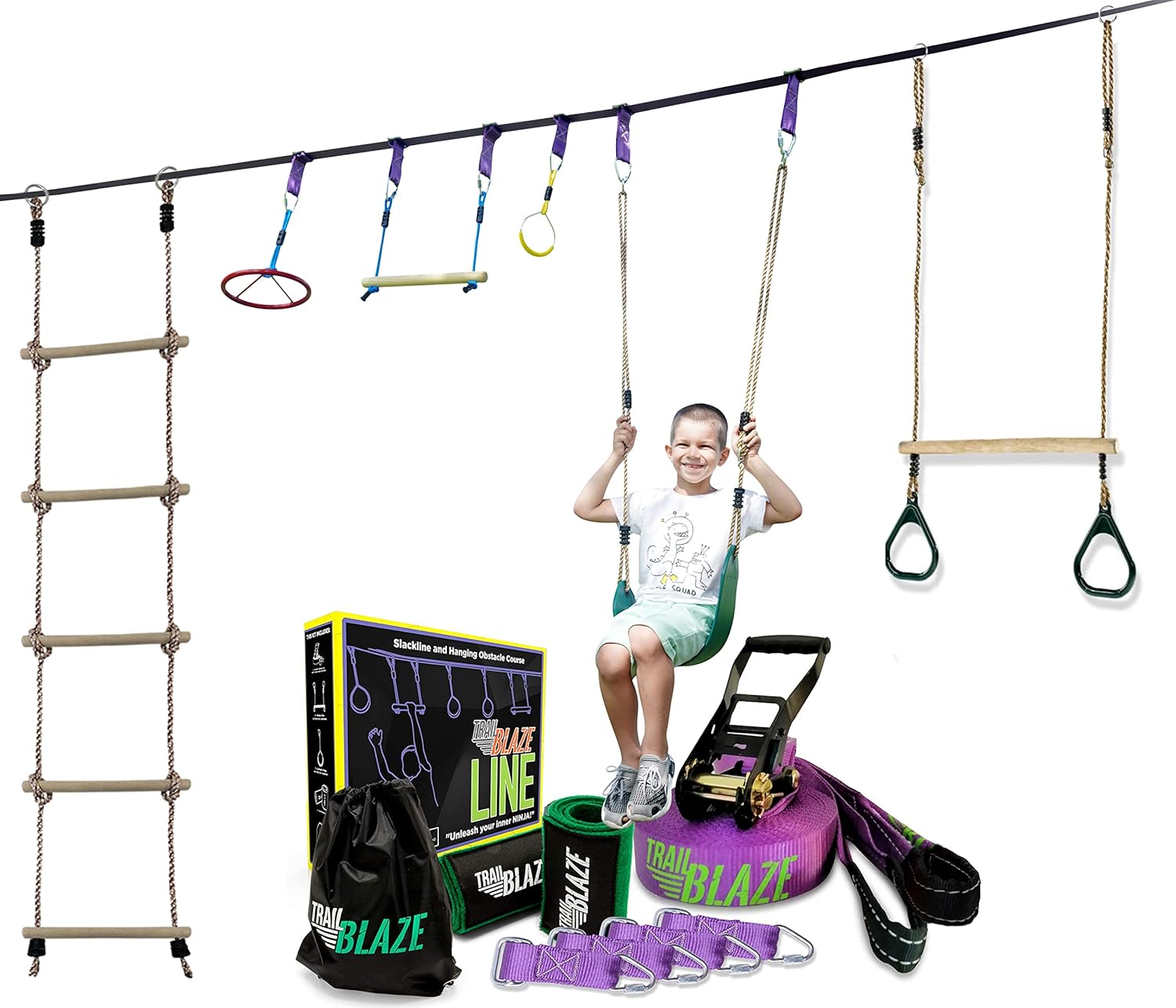 Amazon.com: Trailblaze Value Bundle- Ninja Warrior Obstacle Course for ...