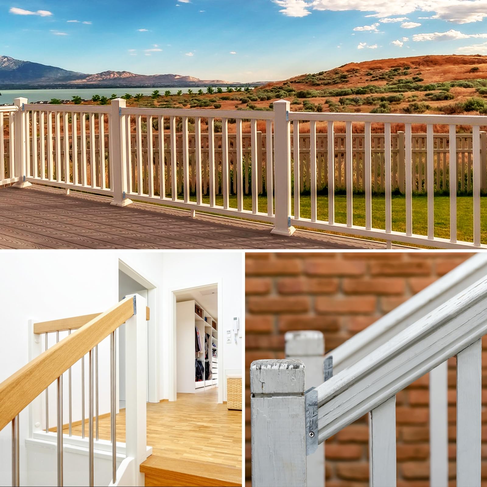 Snapklik.com : LukLoy 2x4 Brackets For Wood Rail, 50 Pack Galvanized ...