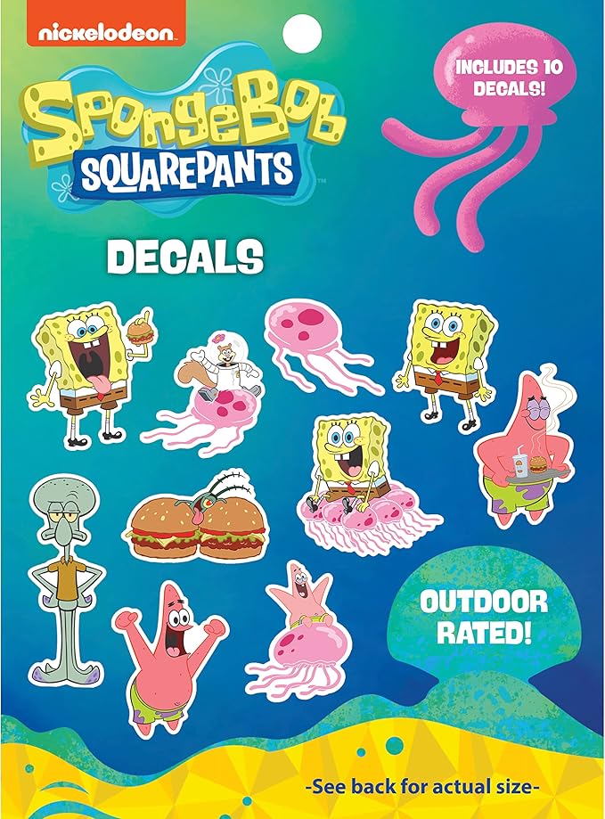 Amazon.com: SpongeBob SquarePants Decals- Set of 10 SpongeBob, Patrick ...