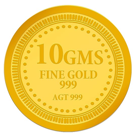 Muthoot Pappachan Swarnavarsham Hallmarked 999 Gold Coin 10 Gm : Amazon ...