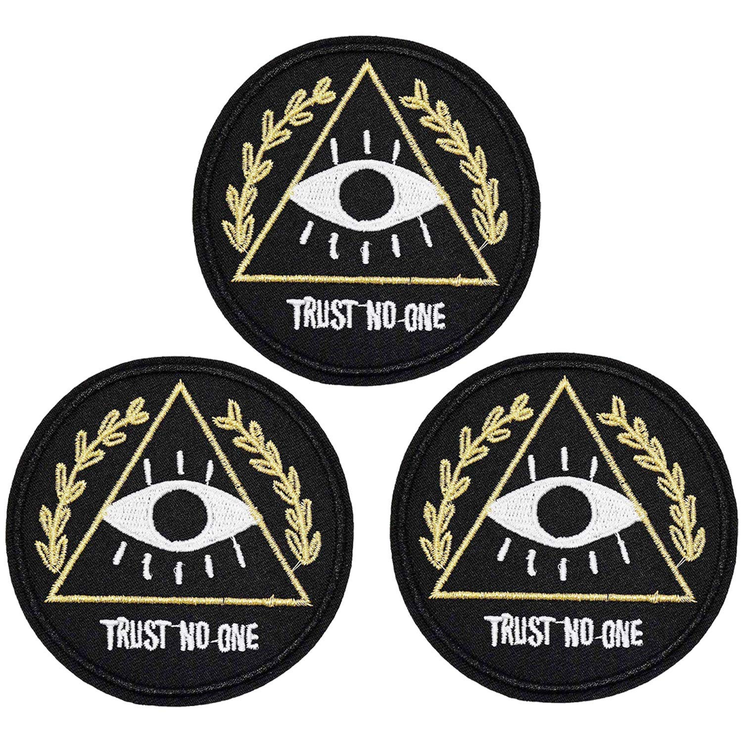 Amazon.com: U-Sky Eye Iron on Patches for Jean Jackets, 3pcs Trust No ...