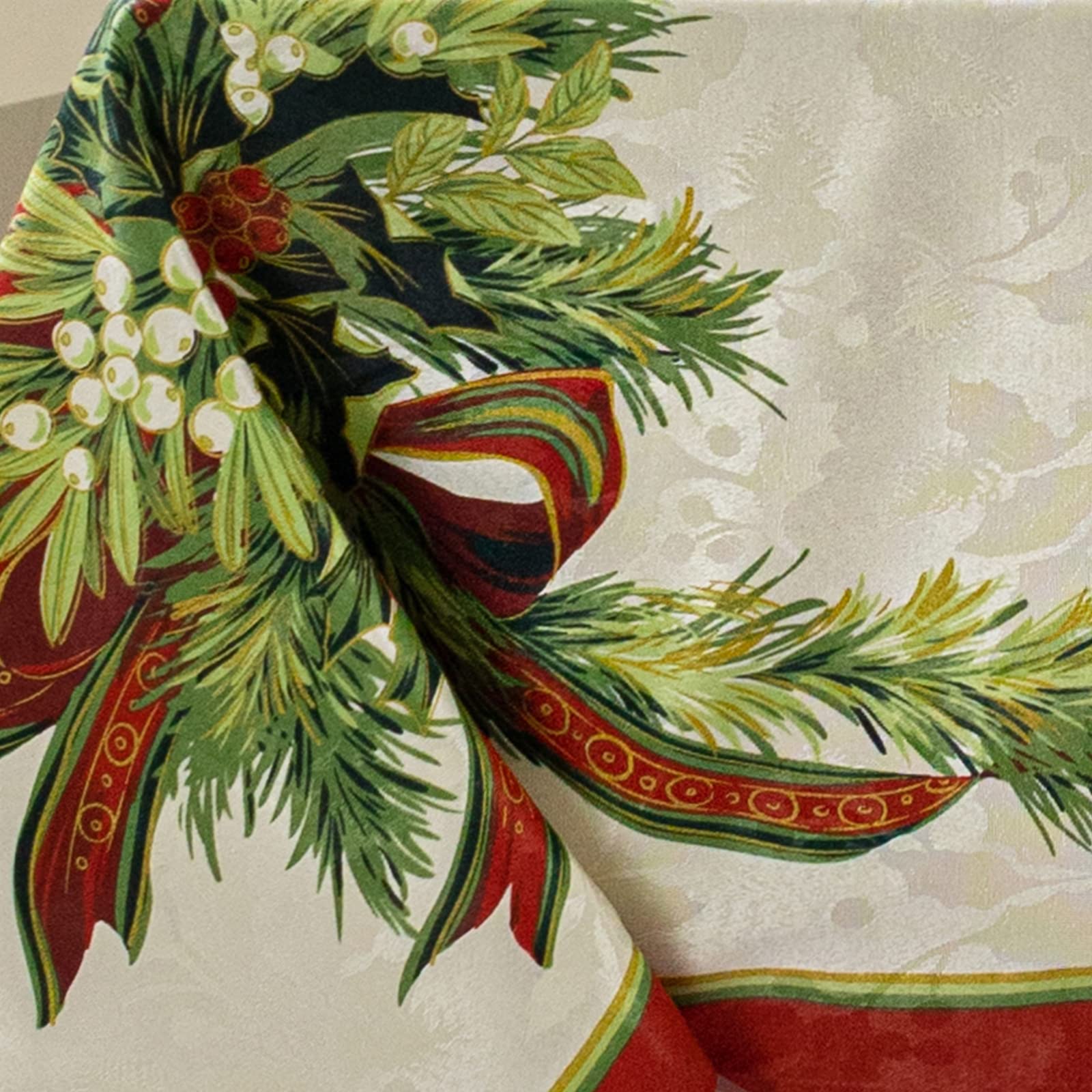 Snapklik.com : Benson Mills Christmas Ribbons Engineered Printed Fabric ...