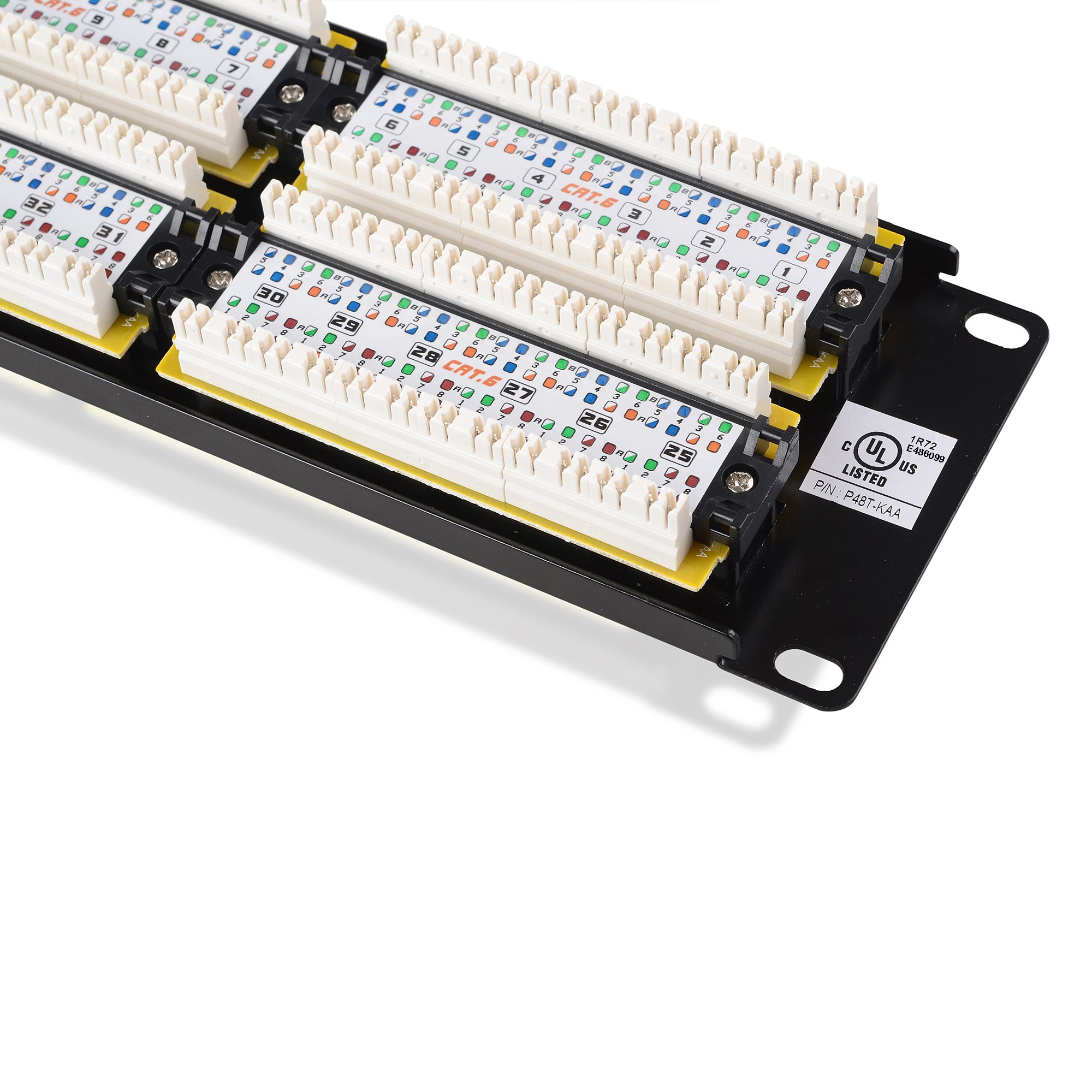 Cable Matters UL Listed Rackmount or Wall Mount 48 Port Network Patch ...