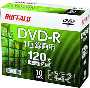 Amazon.co.jp: 【Amazon.co.jp限定】 バッファロー DVD-R 1回録画用 4.7GB 10枚 ケース CPRM 片面 1-16倍速 【 ディーガ 動作確認済み ...