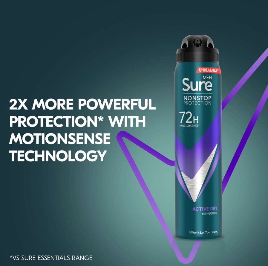 Sure Men Nonstop Protection Active Dry Antiperspirant