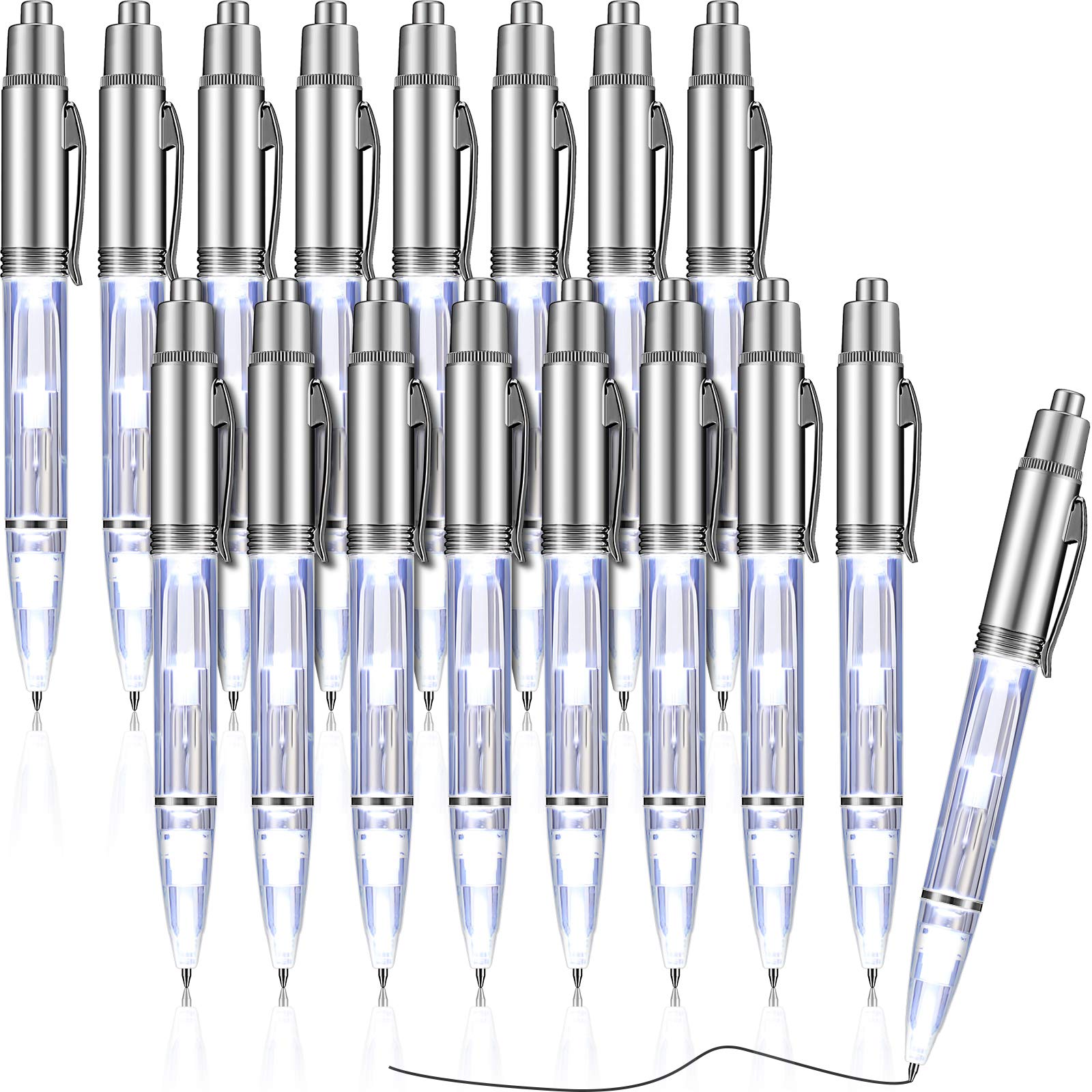 Snapklik.com : Zonon 16 Pieces Lighted Tip LED Pen Penlight Writing ...