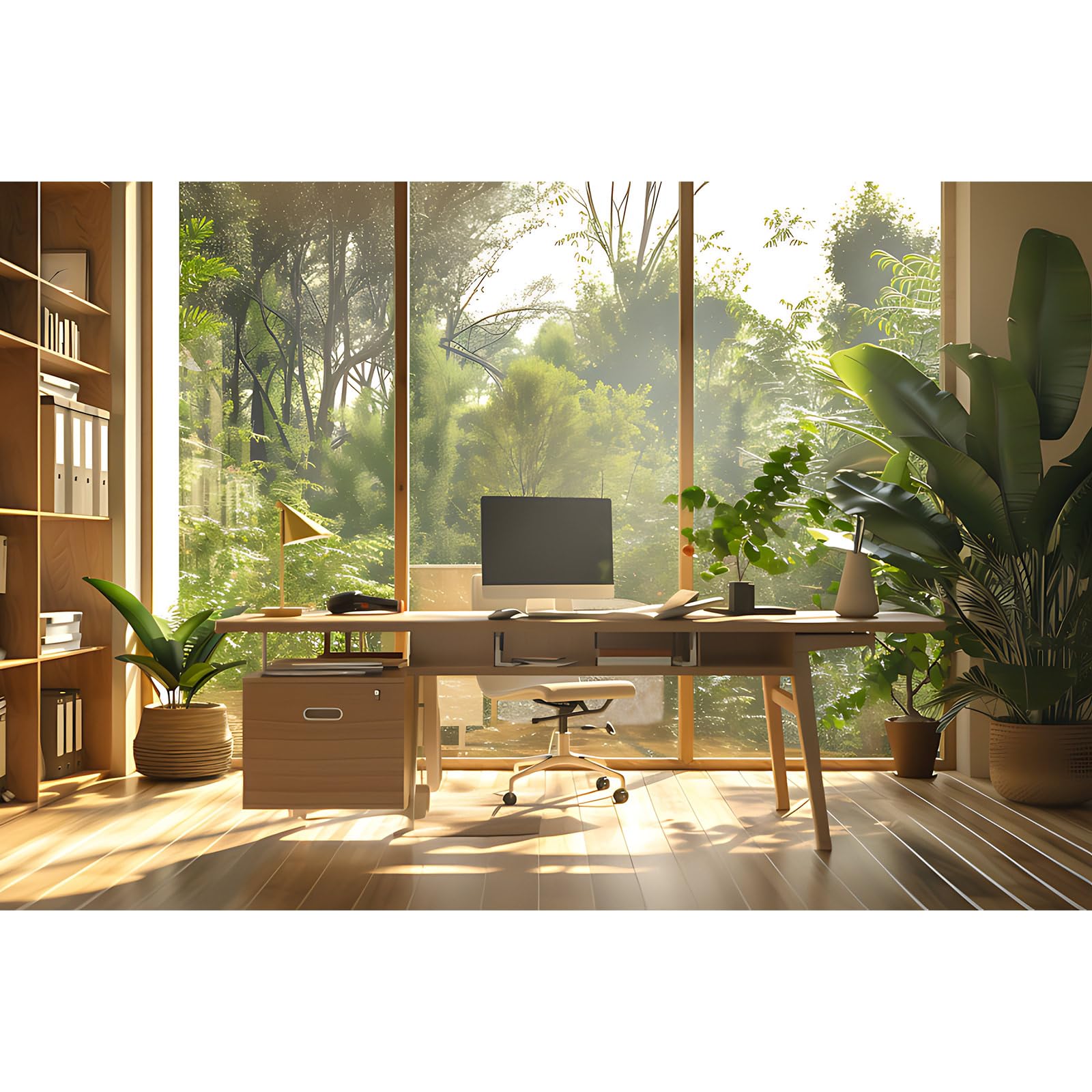 Cozy Home Office Background
