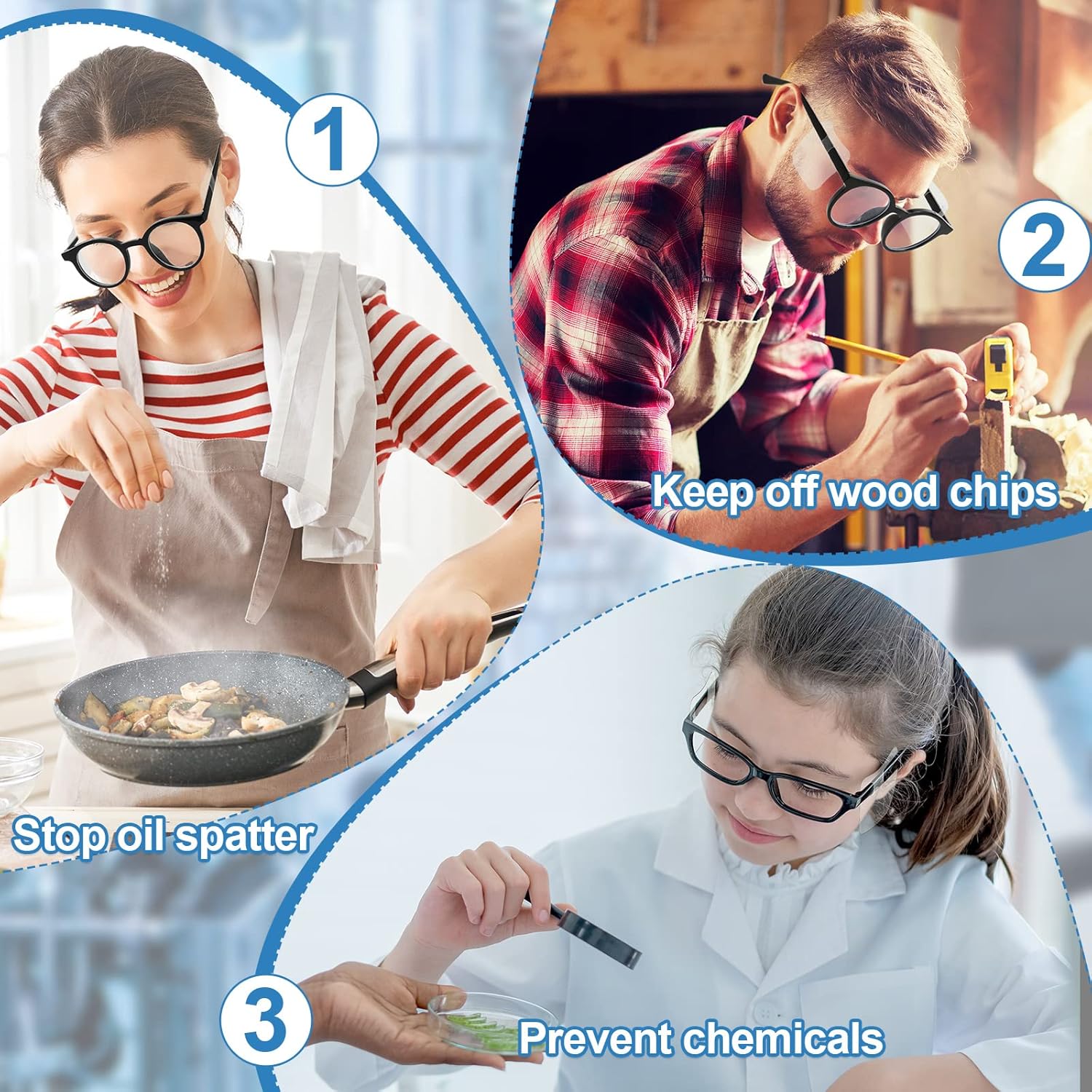 Oudain Clear Safety Glasses Plastic Side Shields for Barbados | Ubuy