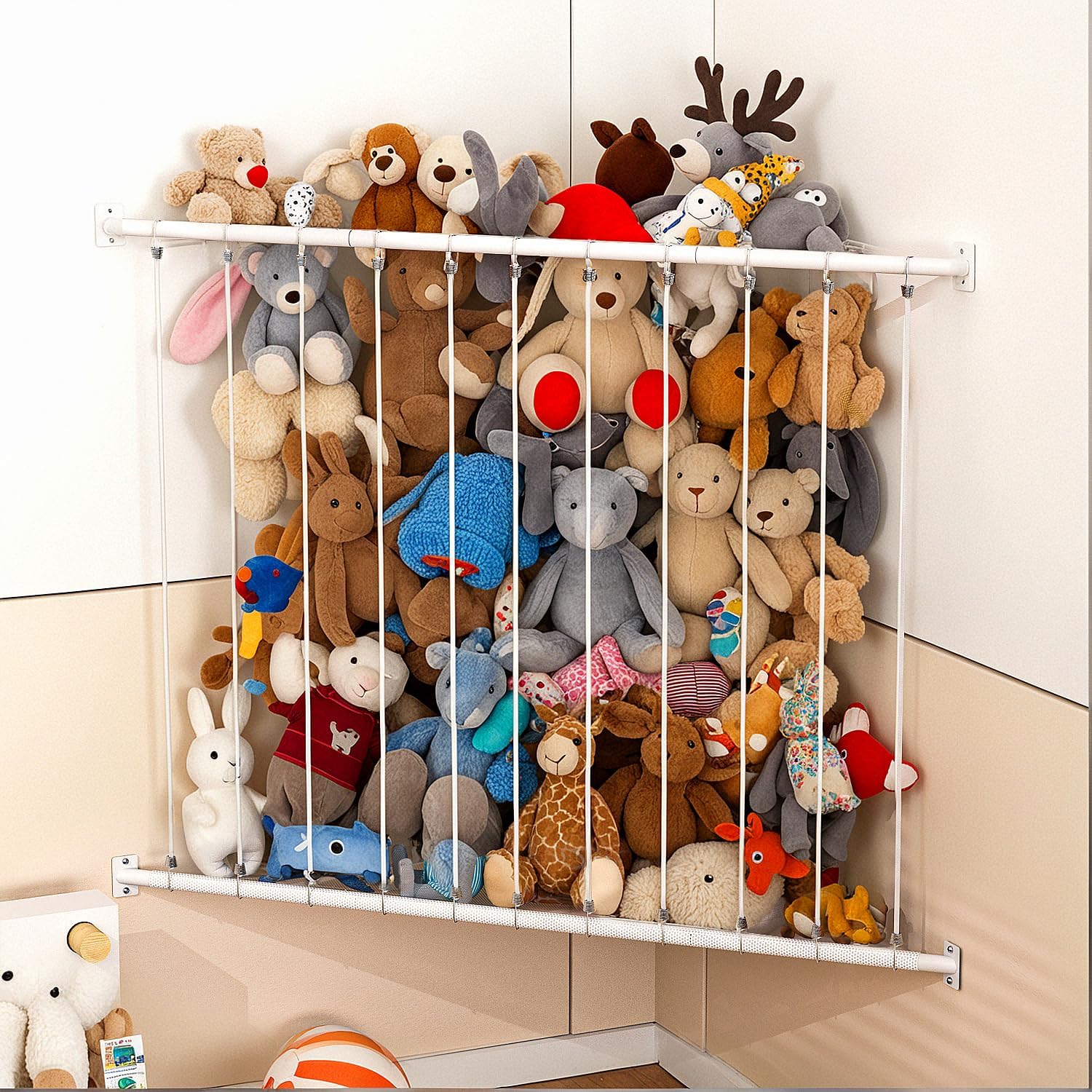 Amazon.com: YKDIRECT 300L Stuffed Animal Organizer Wall Mounted with ...