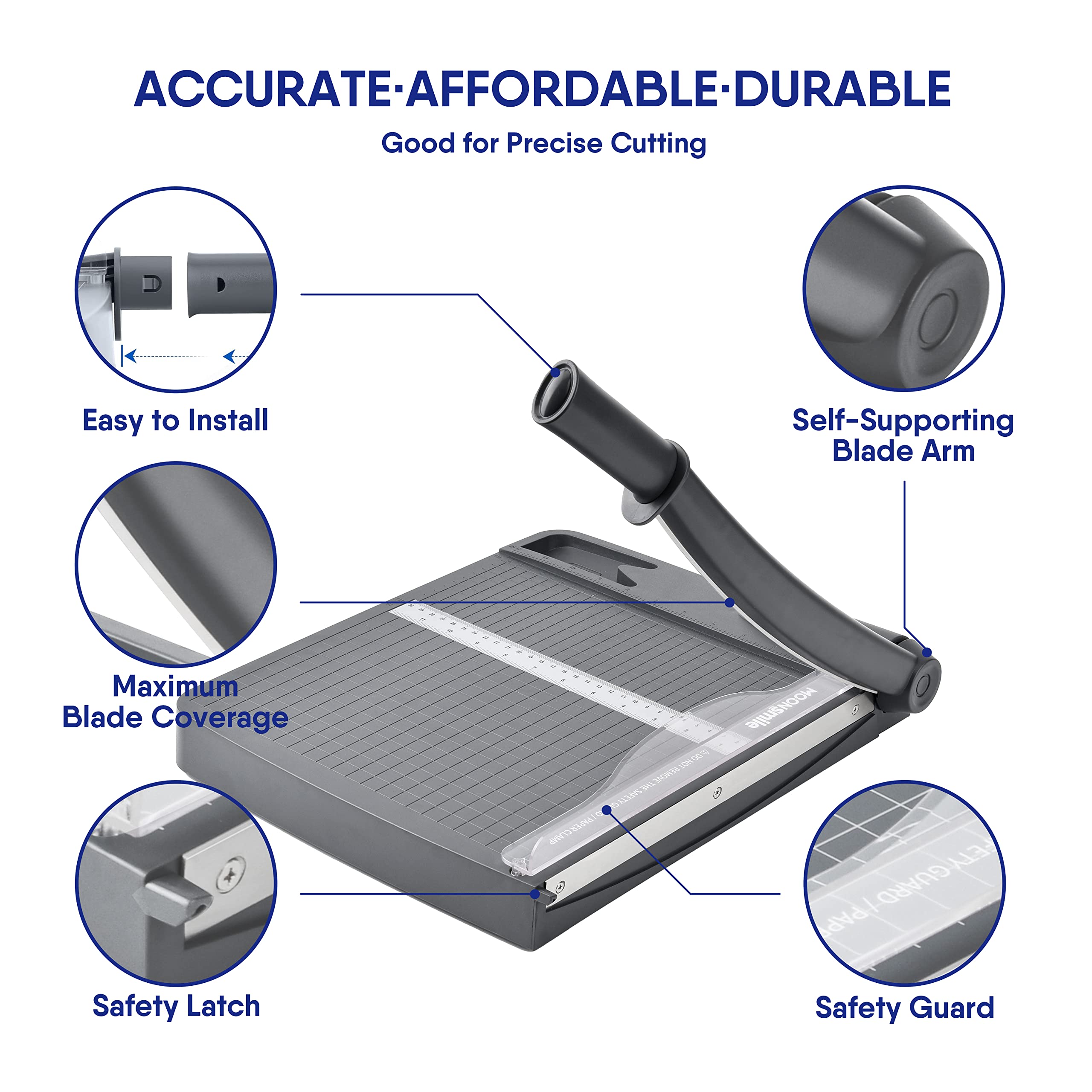 Snapklik.com : Moonsmile Paper Cutter, 12 Inch Cut Length Heavy Duty ...