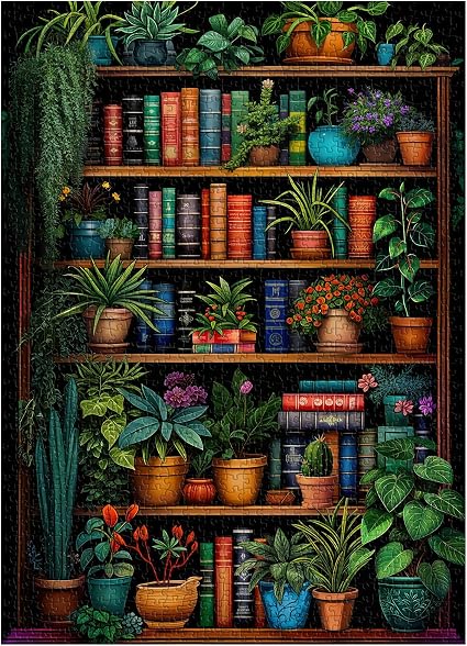 Amazon.com: Vintage Bookshelf Puzzle for Adults 1000 Pieces, Book ...