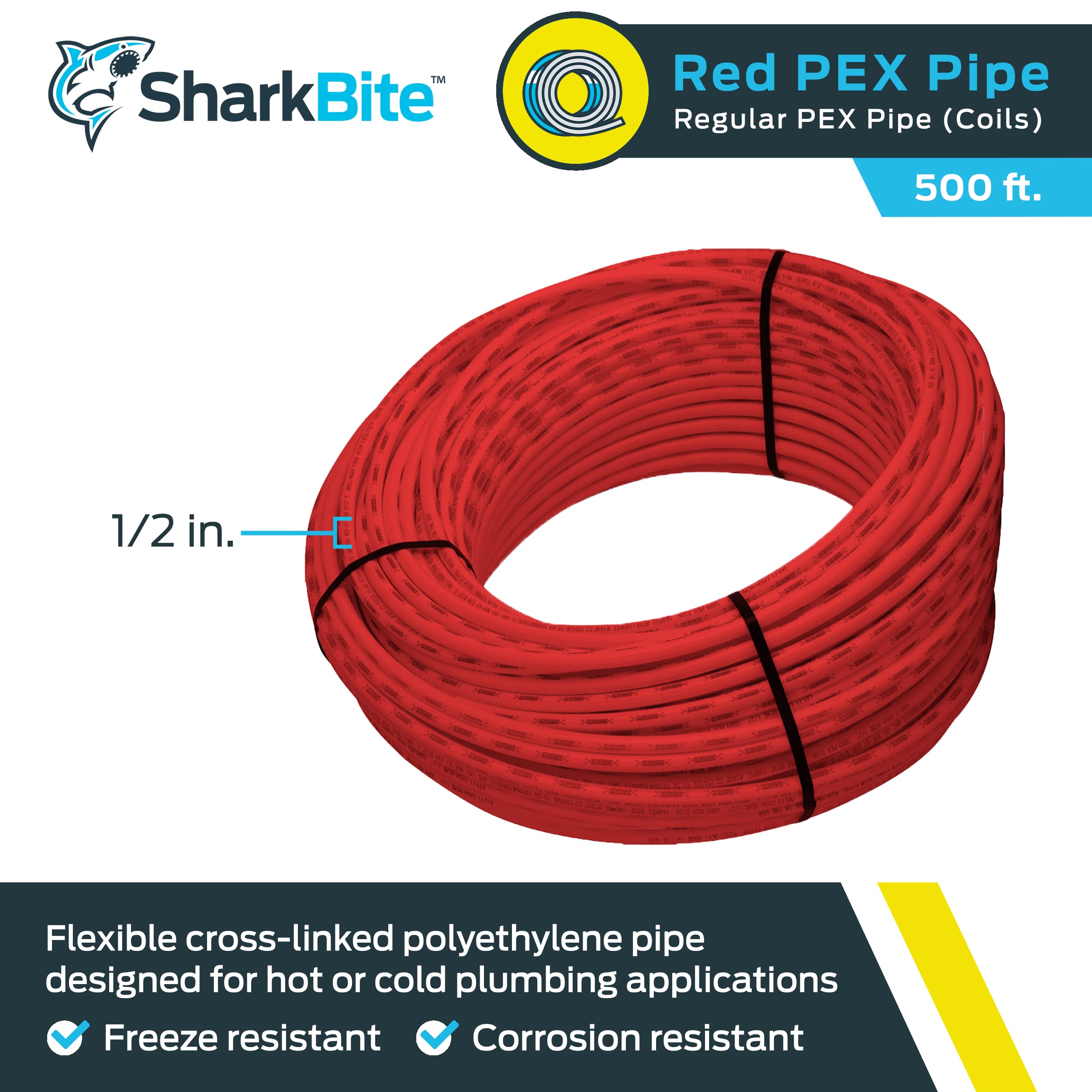 Snapklik.com : SharkBite 1/2 Inch X 500 Feet Red PEX-B