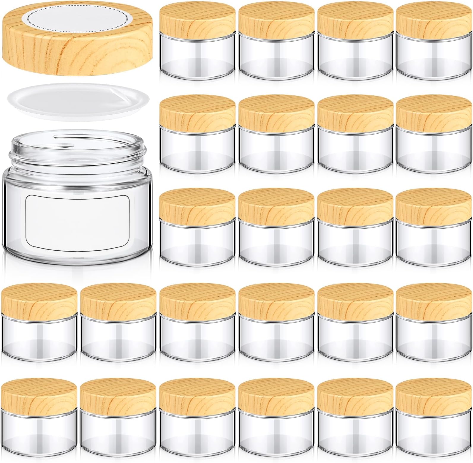 Amazon.com: Layhit 24 Pcs Glass Jars with Lids Clear Small Jars with ...