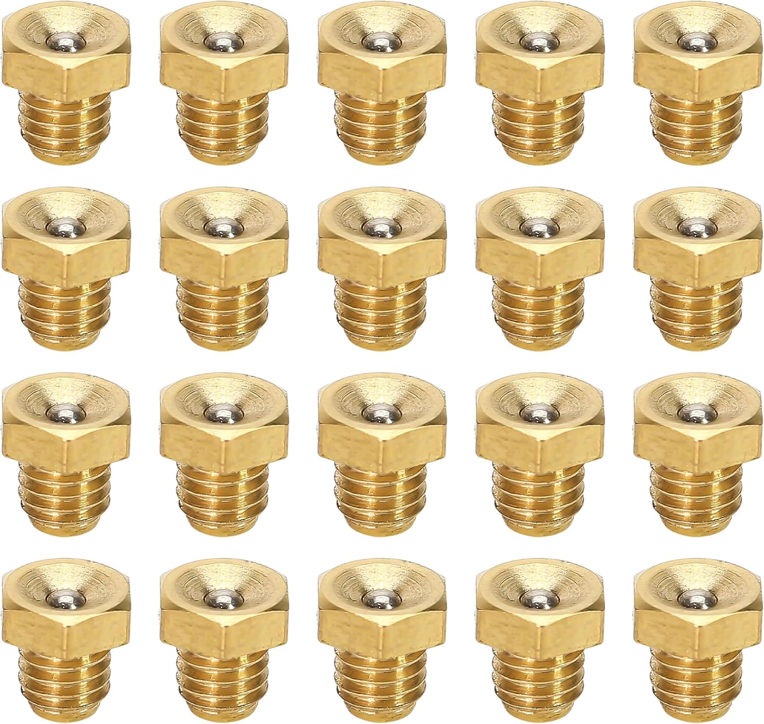 Lot 20 M6x1mm Flush Low Profile Zerk Grease Fittings Plug Flat Hex Head ...