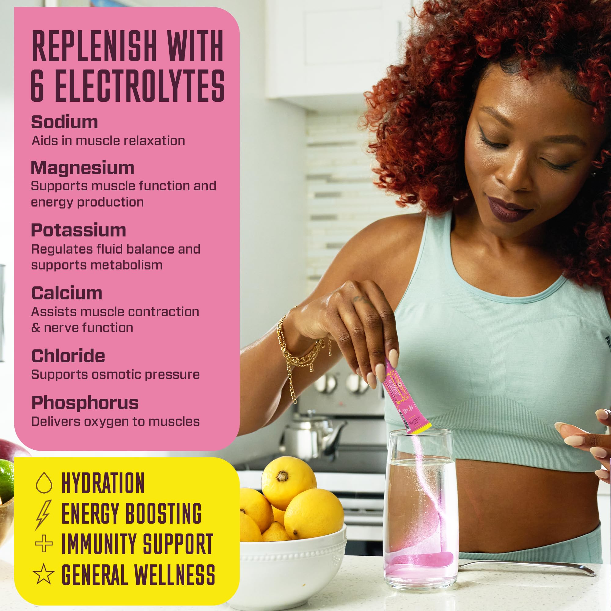 Snapklik.com : KEY NUTRIENTS Electrolytes Powder Packets - Fresh Pink ...