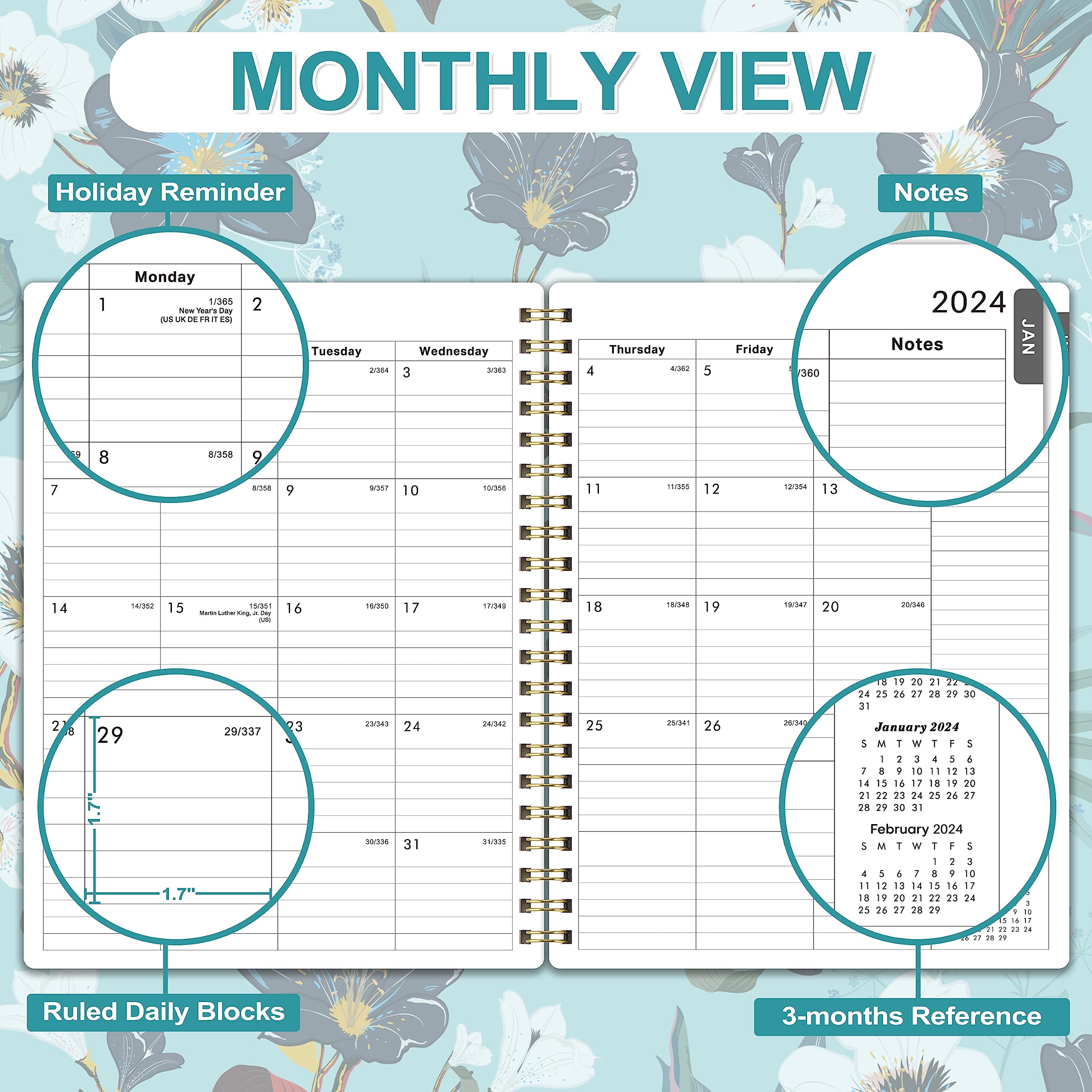 Snapklik.com : 2024 Planner - Planner 2024 From January 2024 - December ...