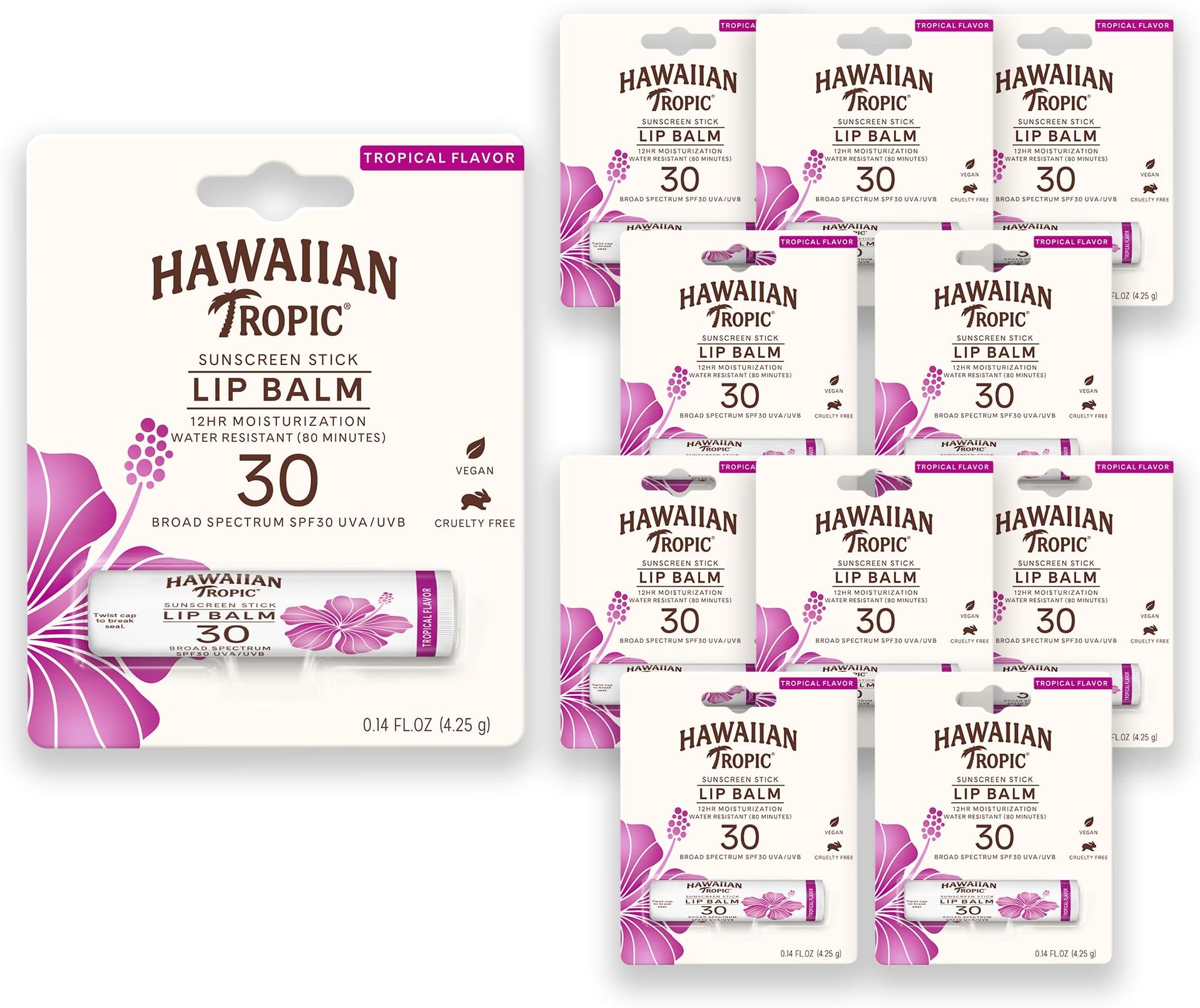Amazon.com : Hawaiian Tropic Tropical Lip Balm SPF 30 | SPF Lip Balm ...