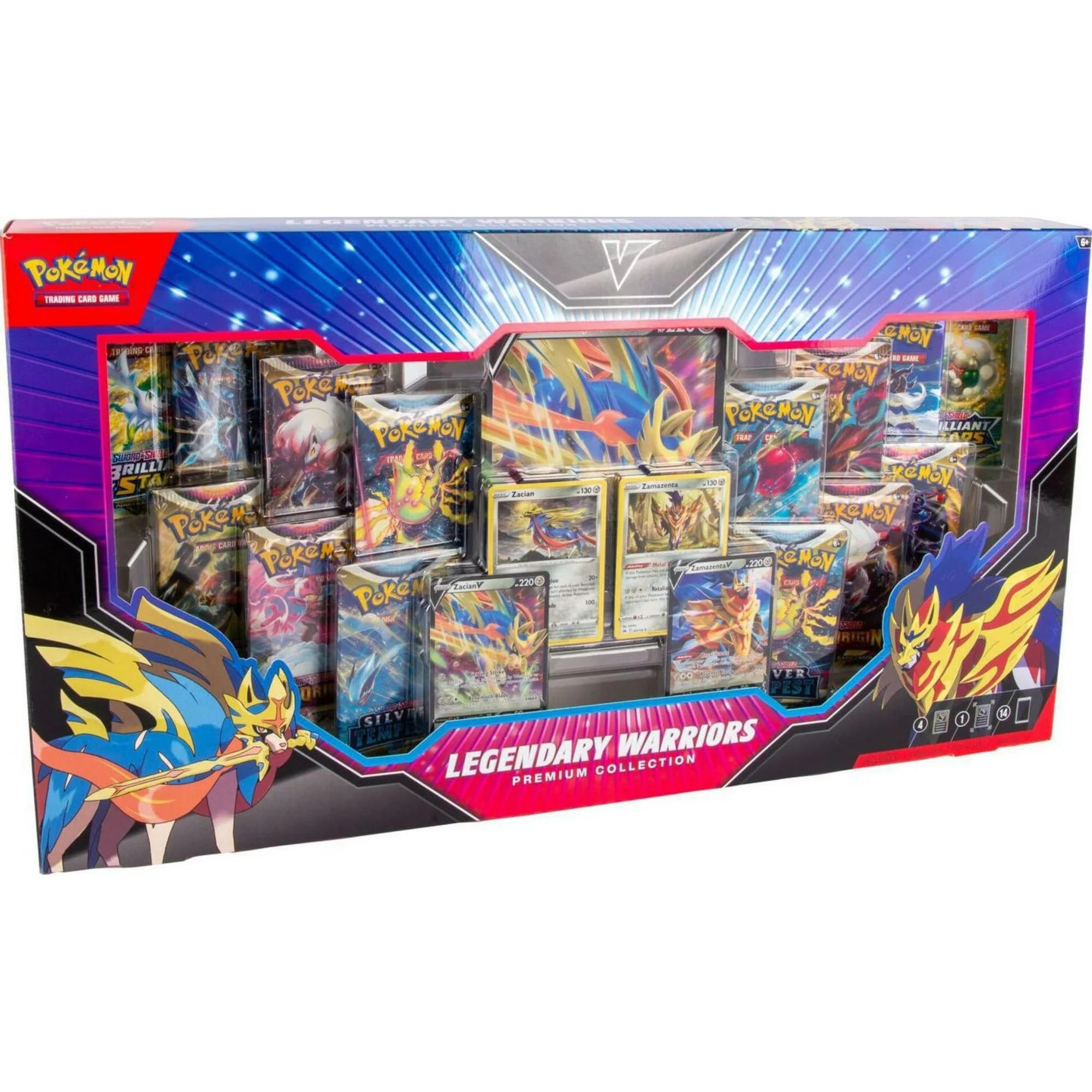 Pokemon TCG: Legendary Warriors Premium Collection Box, Zacian ...