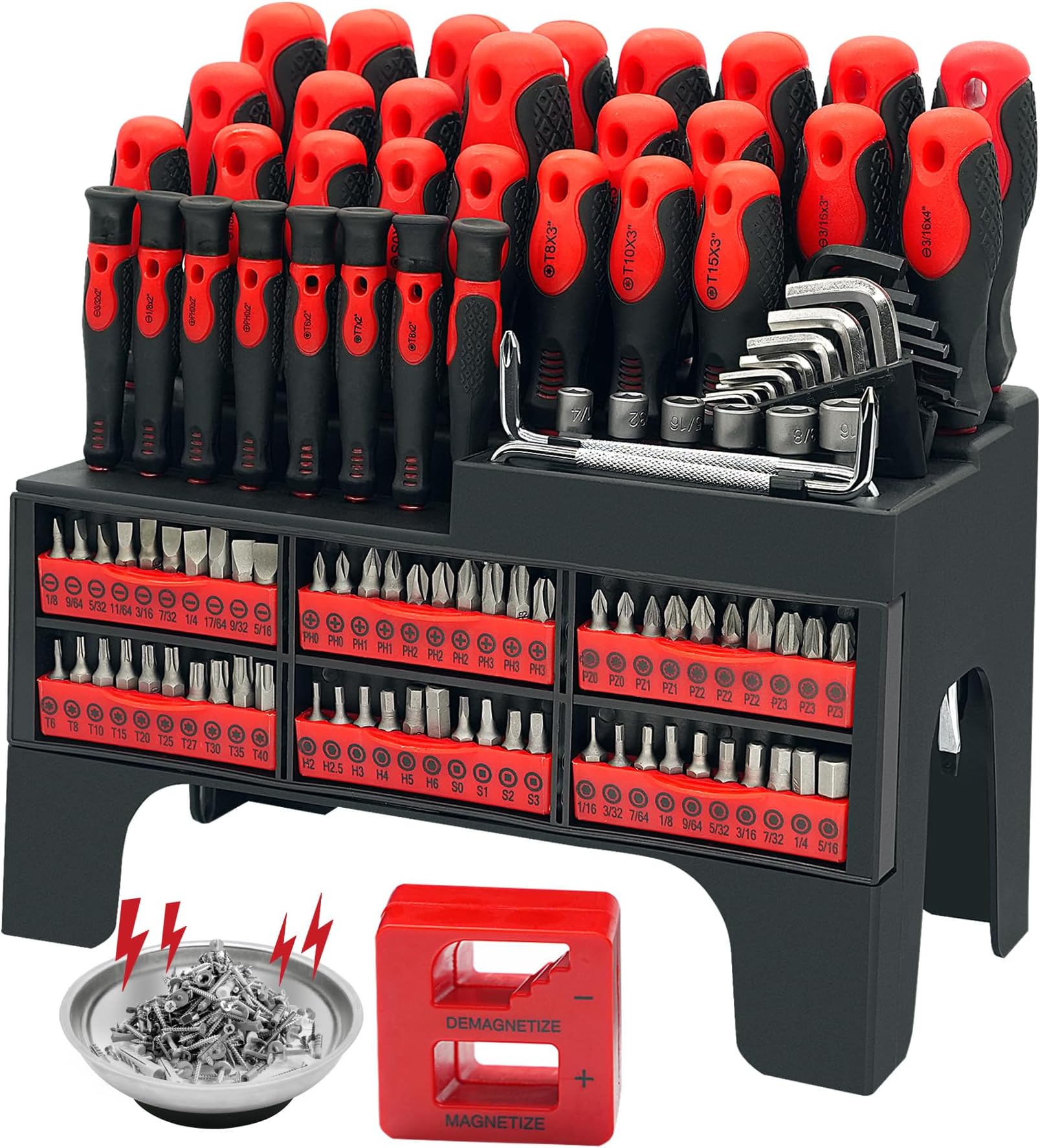 Amazon.com: CARTMAN Magnetic Screwdriver Set with Rack, Includs ...