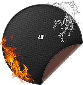 Fire Pit Mat,4200℉ Heat Proof Mat Fire Retardant Mat 40 Inch(101CM ...