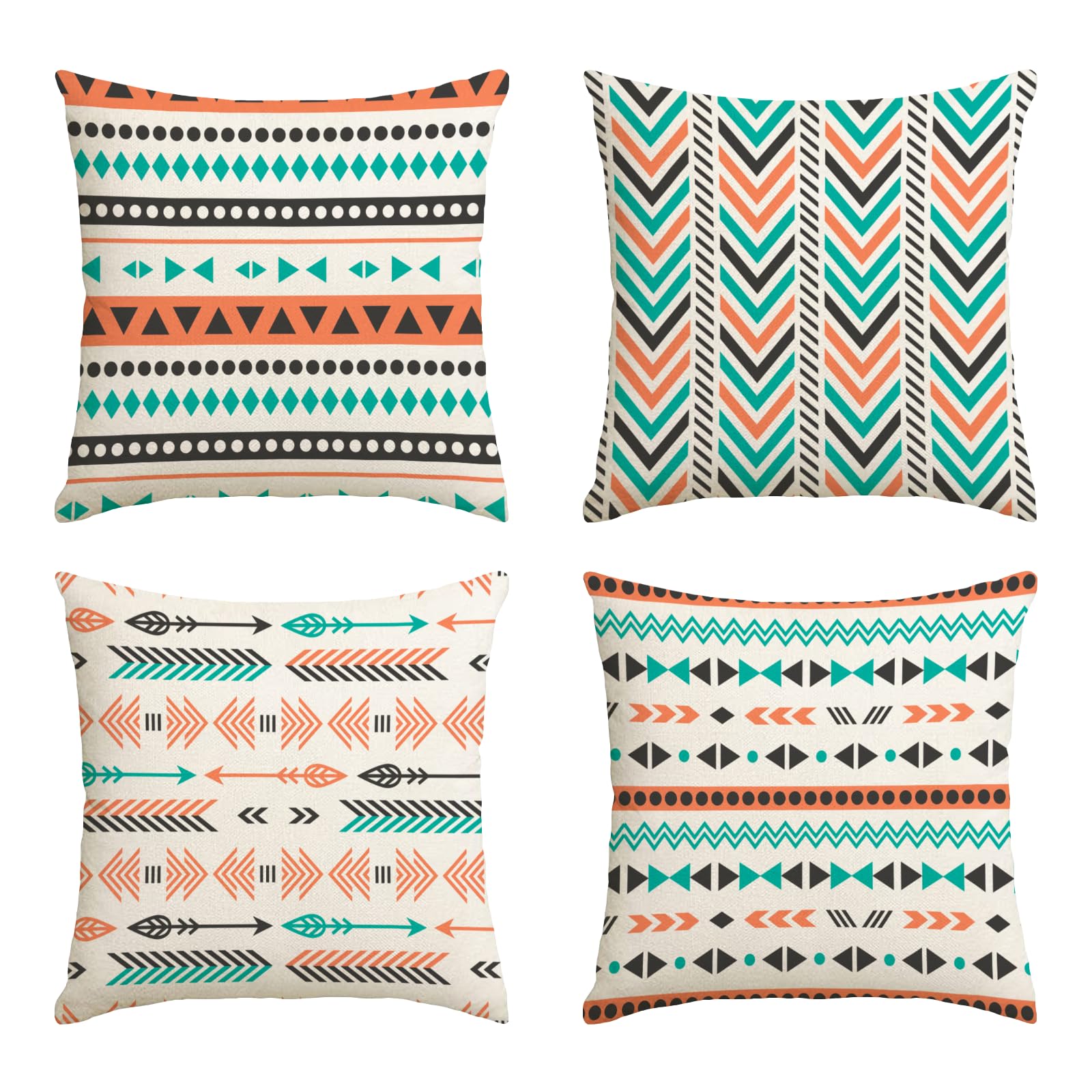 Amazon.com: ZLWX LIFE Aztec Decorative Throw Pillow Covers 18x18 Inch ...
