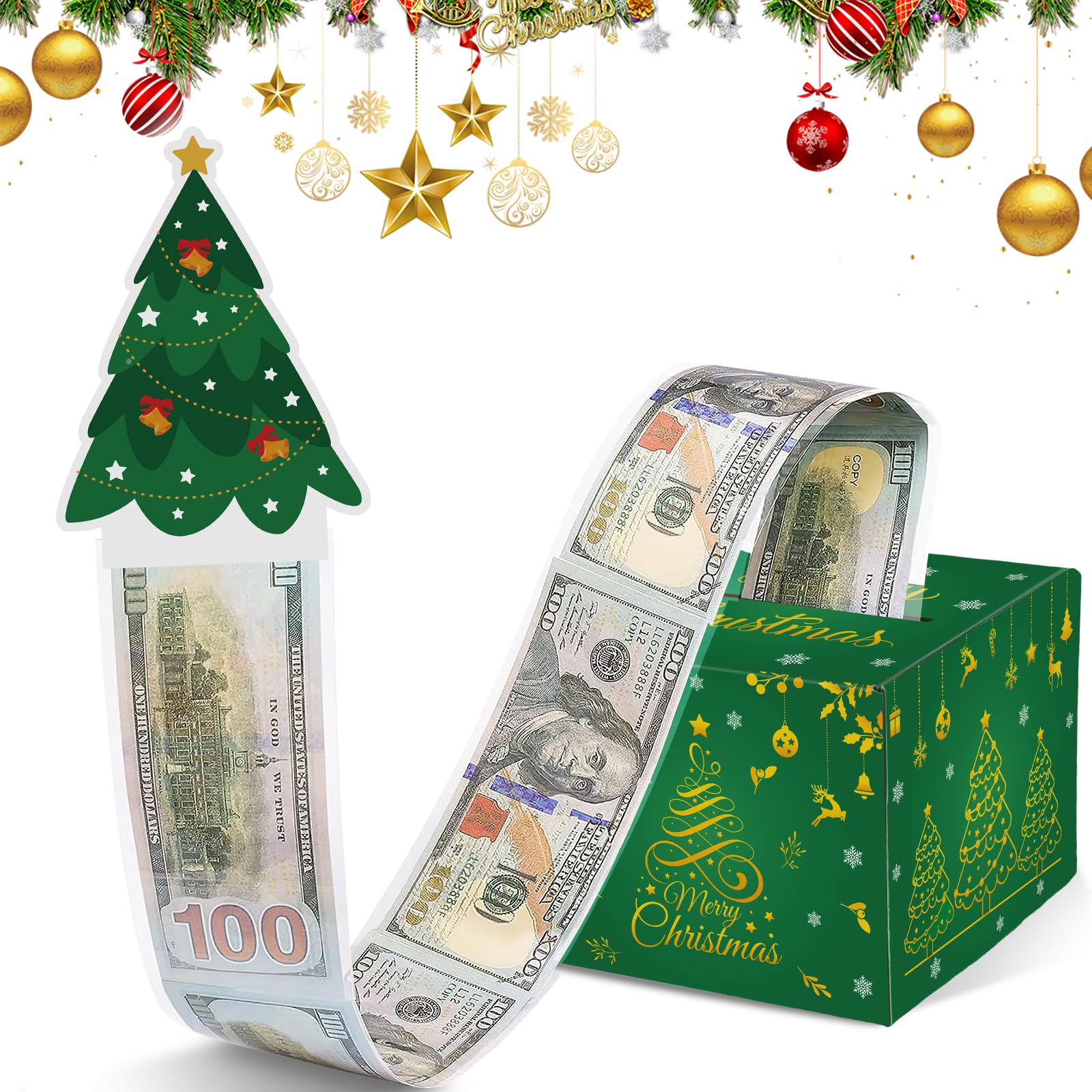 Amazon.com: WenmthG Christmas Money Box for Cash Gift Pull - Christmas ...