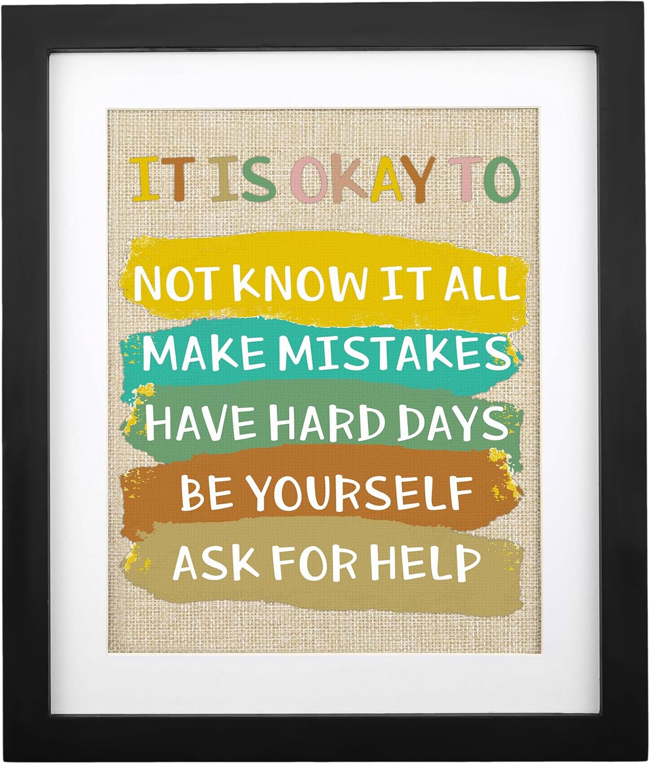 Amazon.com: It Is Okay to Be Yourself - Classroom Inspirational Print ...
