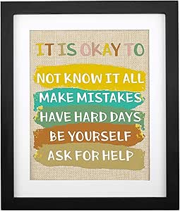 Amazon.com: It Is Okay to Be Yourself - Classroom Inspirational Print ...