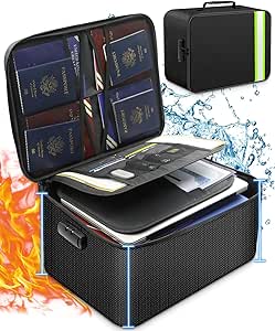 Large Fireproof Document Bag with Lock - 5-Layer Protection, Water ...