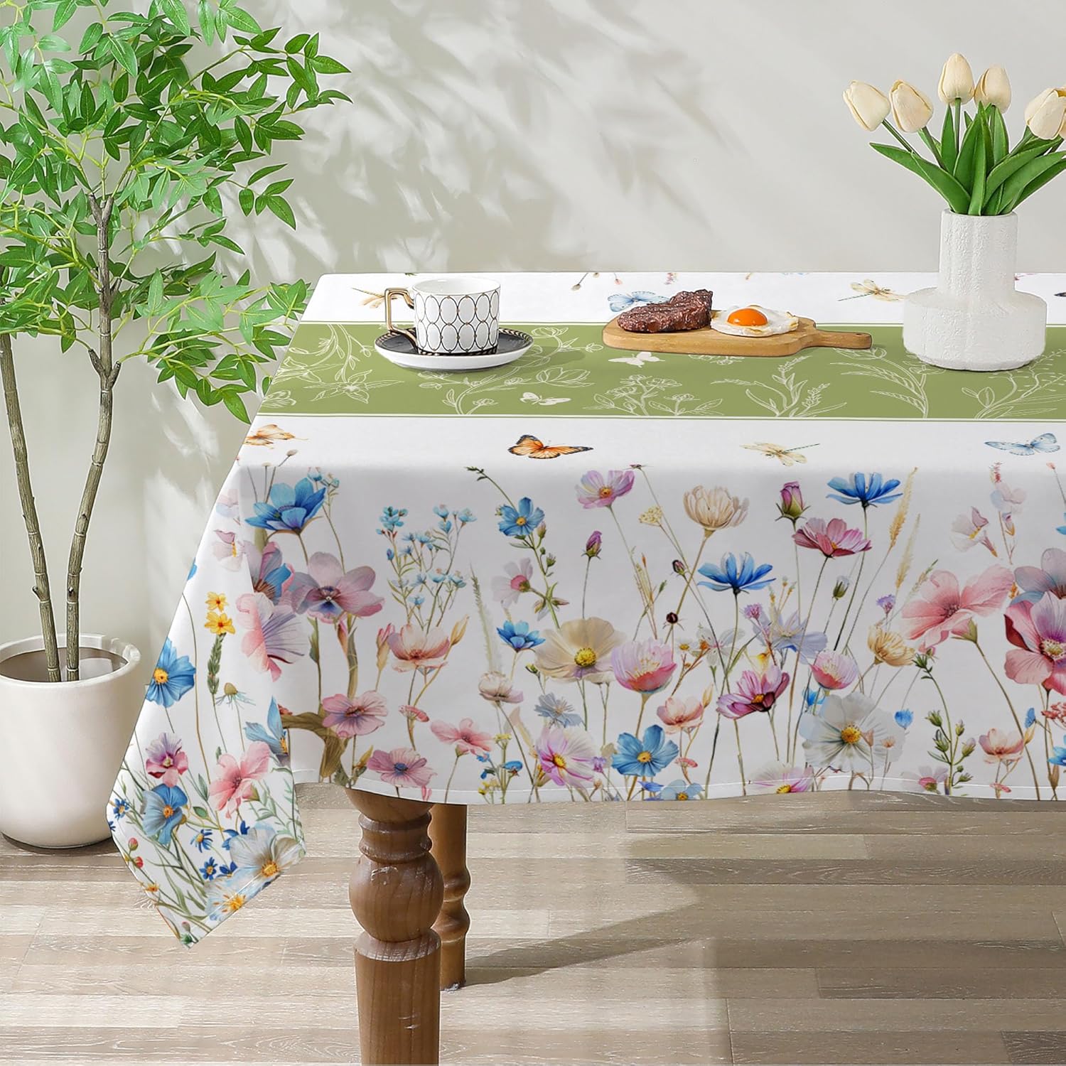 Amazon.com: cusugbaso Spring Tablecloth 60x84 Inch Rectangle - Wild ...