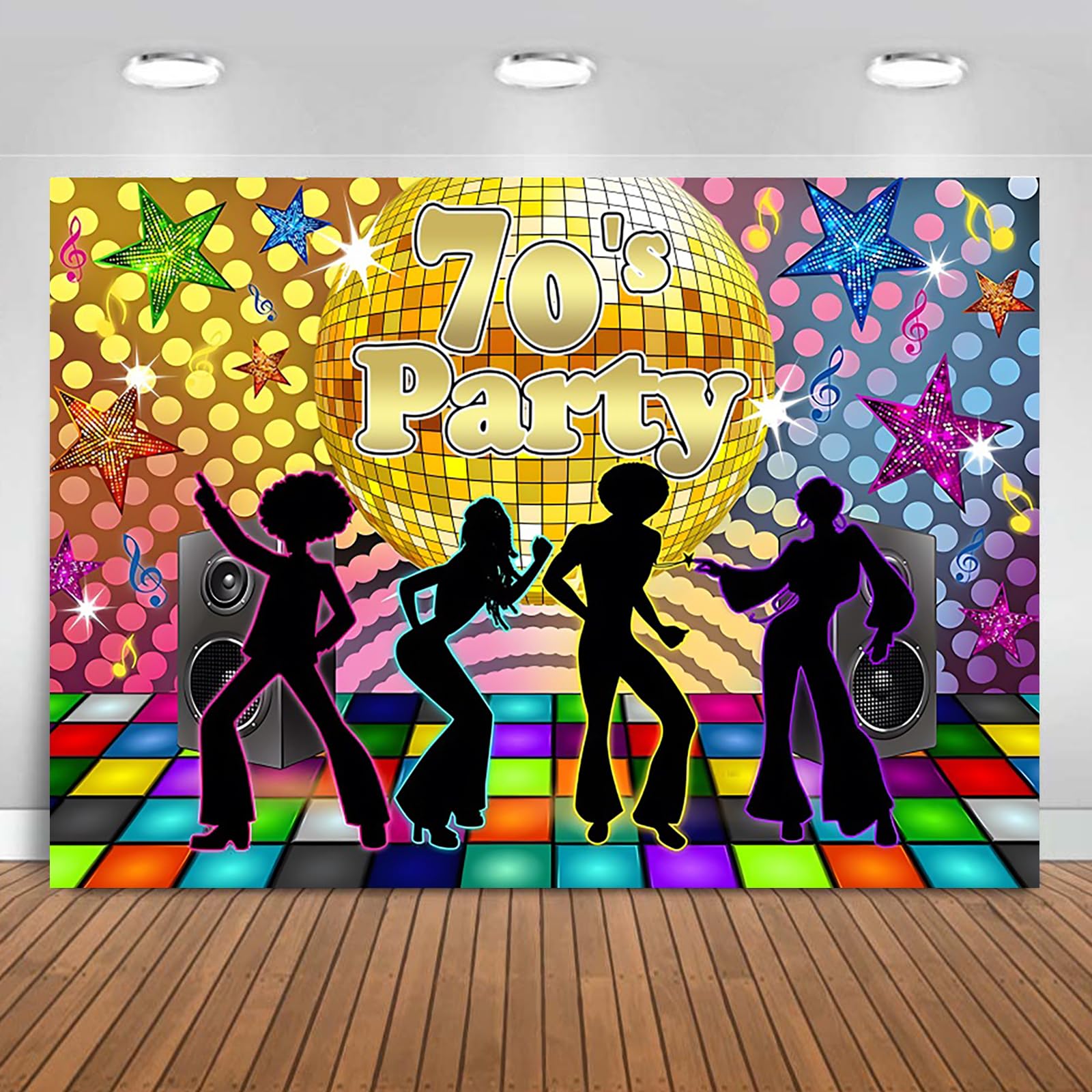 Amazon.com : Caheansi 5x3 ft 70s Disco Party Backdrop 1970's Retro ...