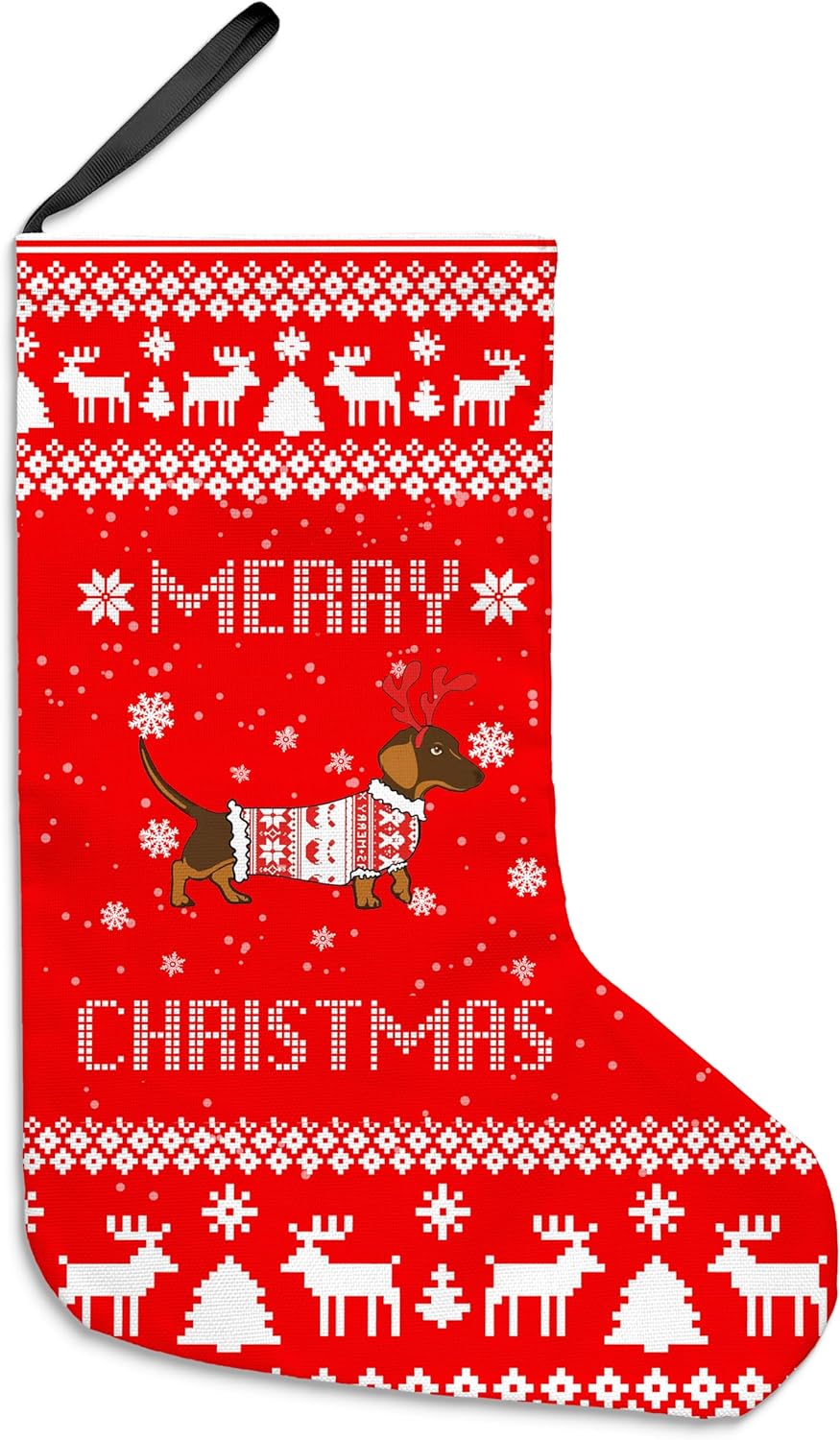 Amazon.com: uinwk 16 Inches Dachshund Christmas Stockings, Red ...