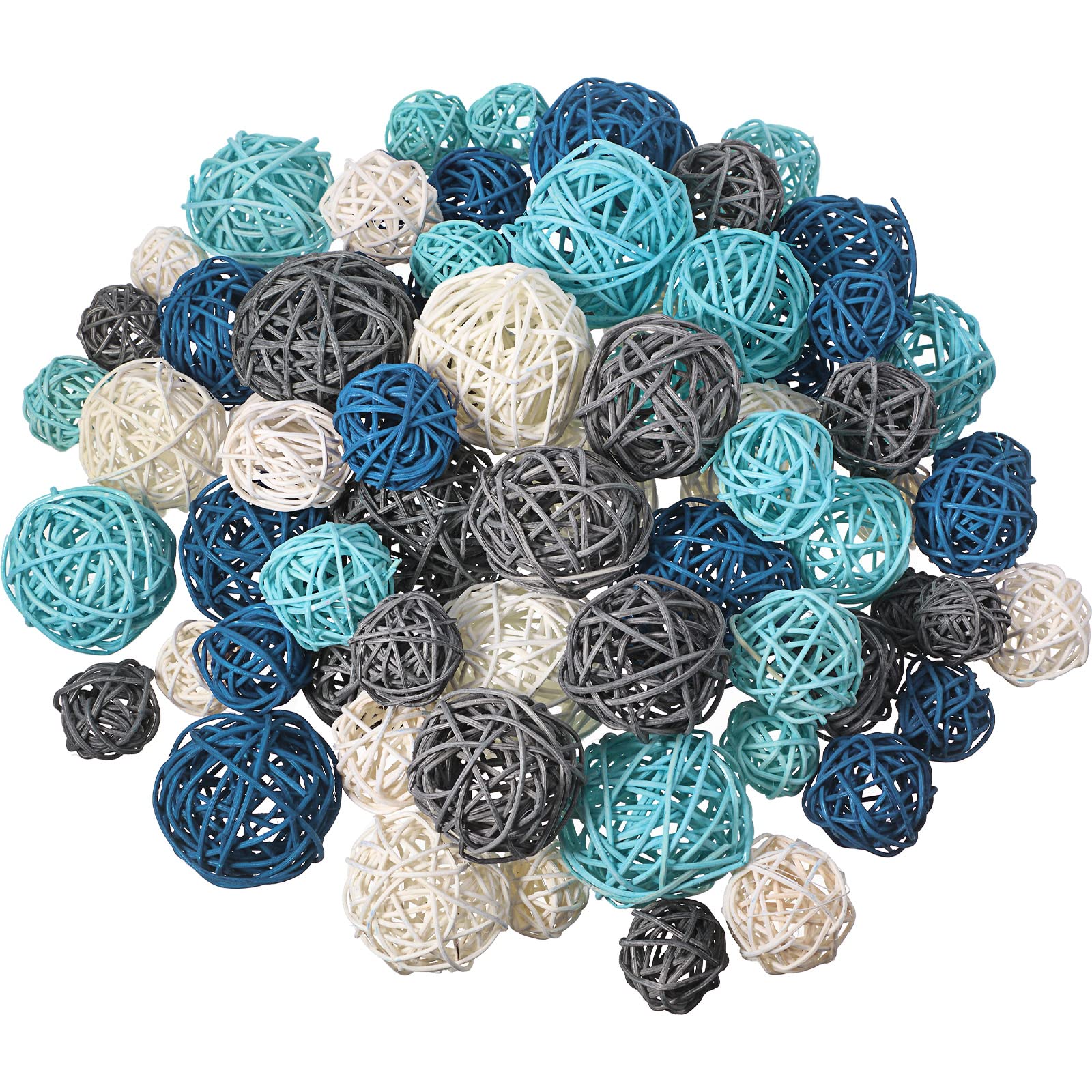 72 Pcs Wicker Rattan Decorative Balls Centerpiece Bowls Orbs Vase ...
