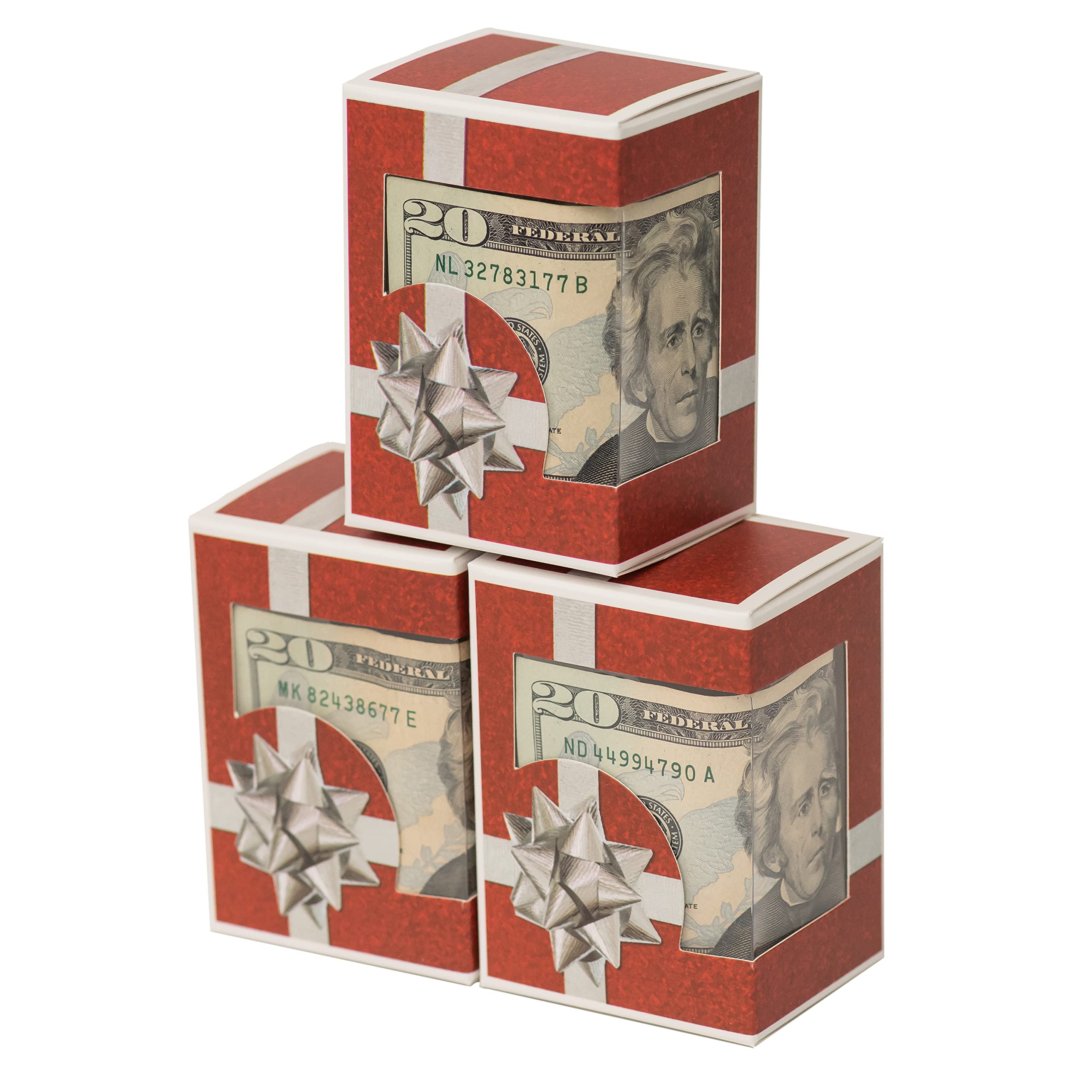 Amazon.com: DUNEROLLER Christmas Cash Gift Boxes for Gifting Money Red ...