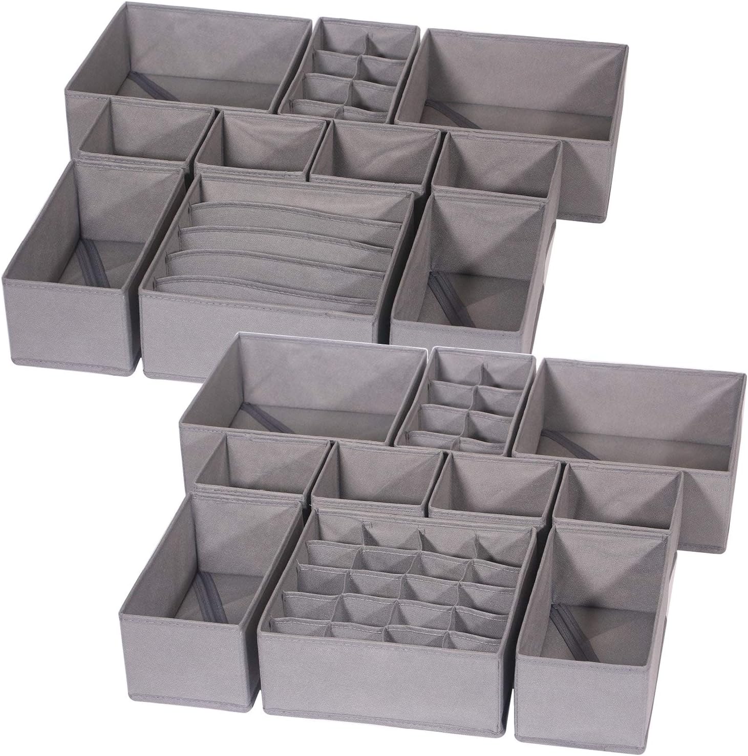 Amazon.com: AXLORP 12 Pack Drawer Organizer Clothes, Dresser Drawer ...