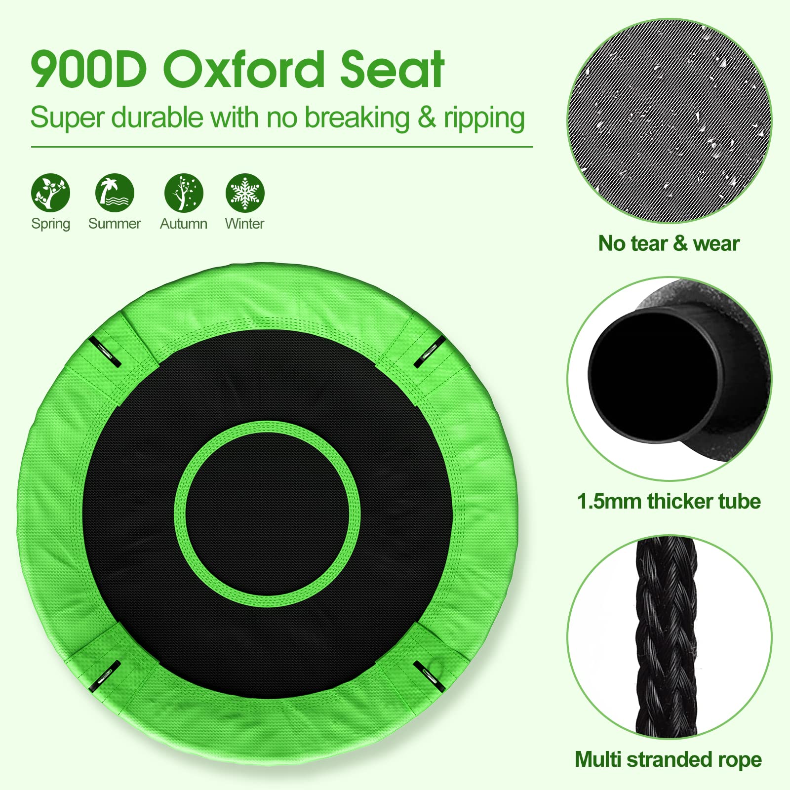 Snapklik.com : Tree Swing, 40 Inch Flying Saucer Swing For Kids Outdoor ...