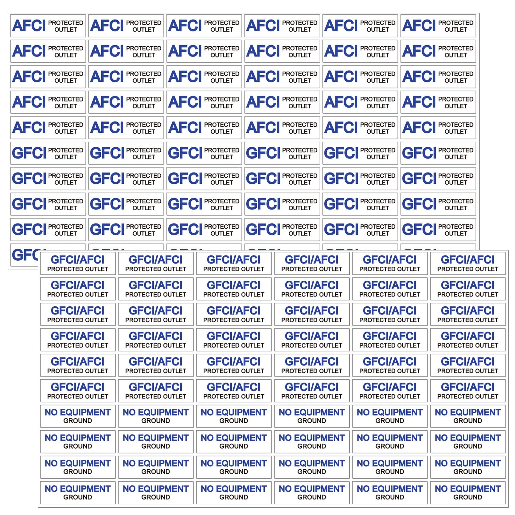 Amazon.com: 120 Pcs GFCI AFCI Protected Outlet Transparent Decals ...