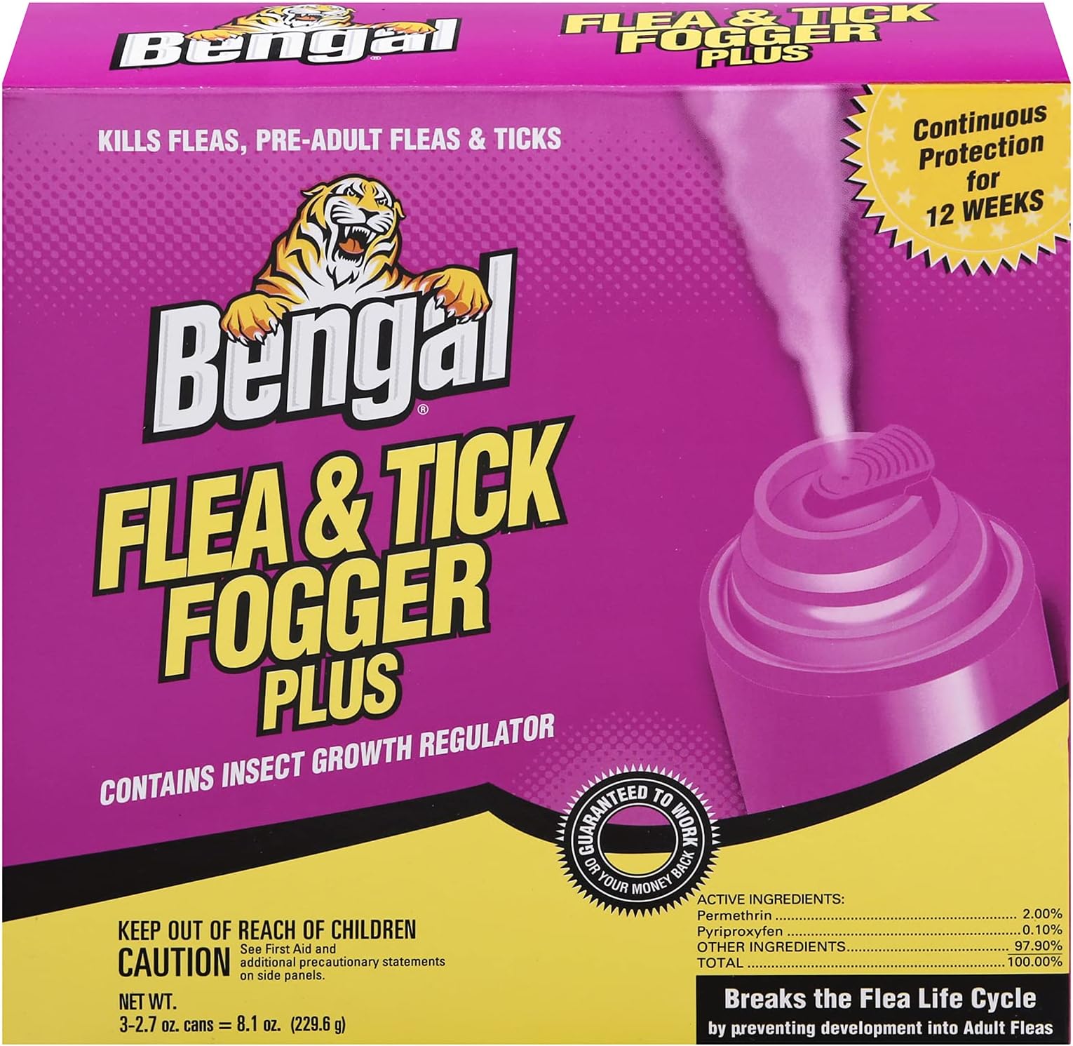 Amazon.com : Bengal Concentrated Roach and Flea Killer Fogger, Odorless ...