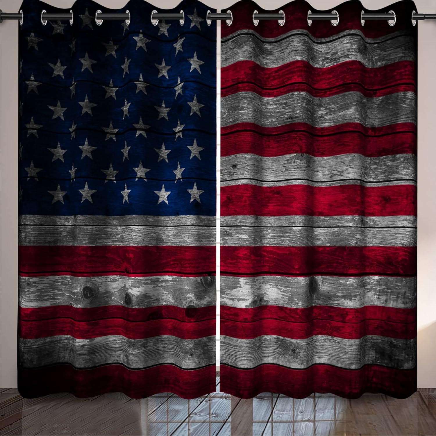Amazon.com: Baocicco American Flag Curtains for Bedroom Living Room ...