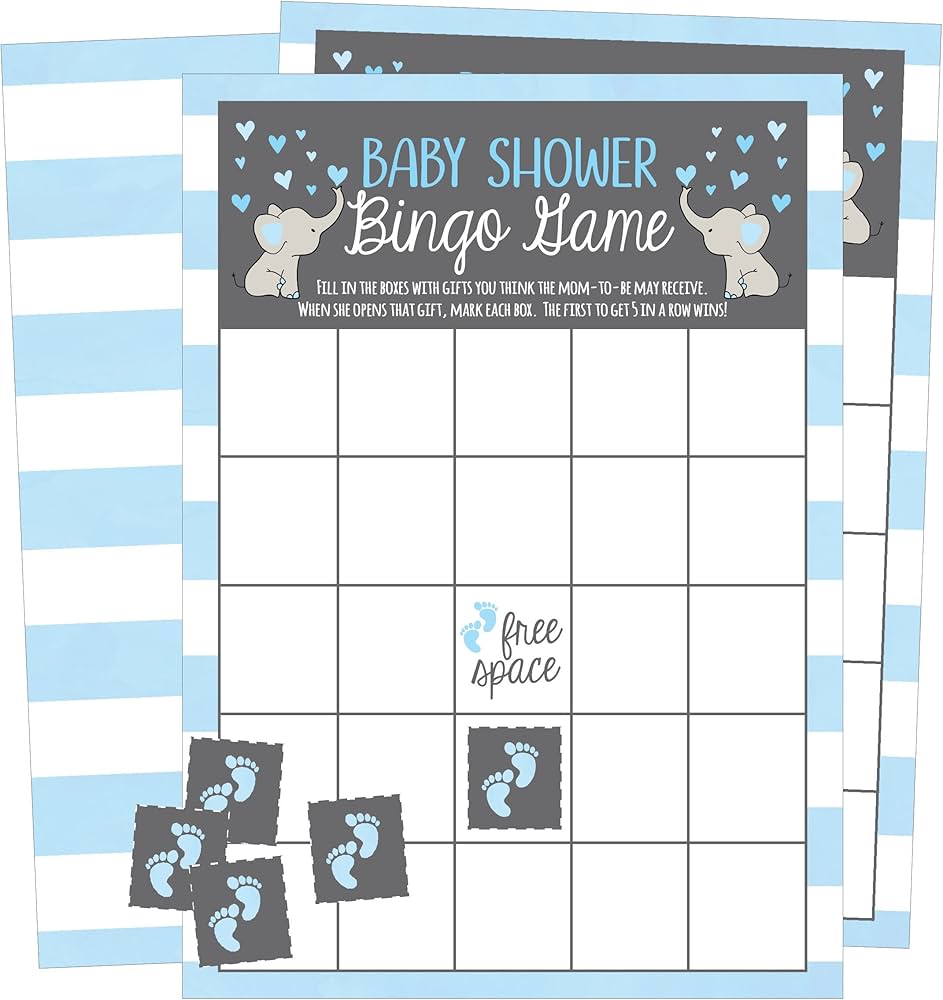 Monkey Baby Shower Bingo Cards Printable Blank Bingo Cards