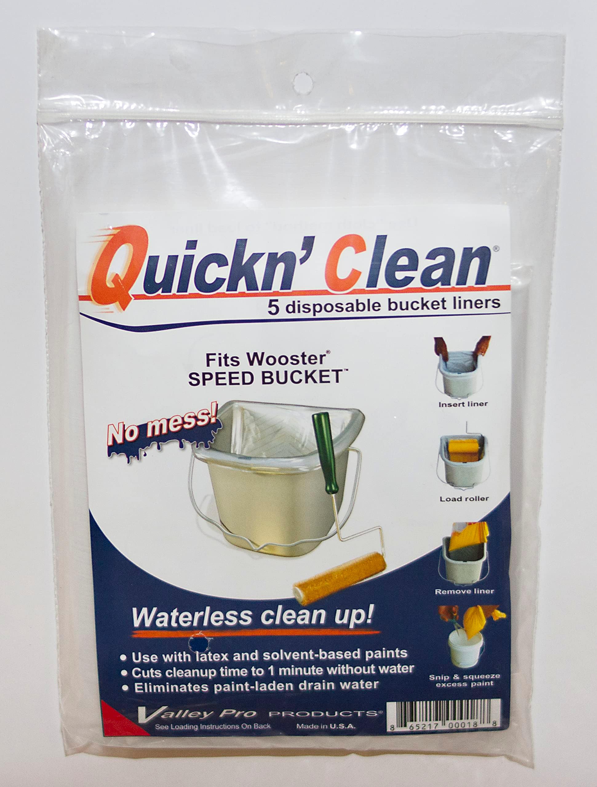 Amazon.com: Quickn'Clean Disposable Paint Bucket Liner 5-Pack. Custom ...