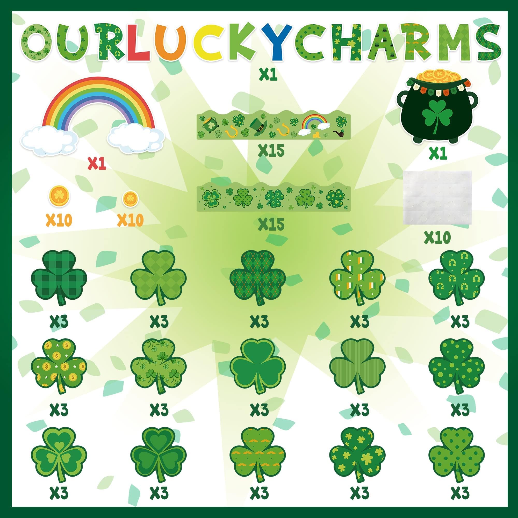 Snapklik St Patricks Day Shamrock Bulletin Board Cutouts 121p