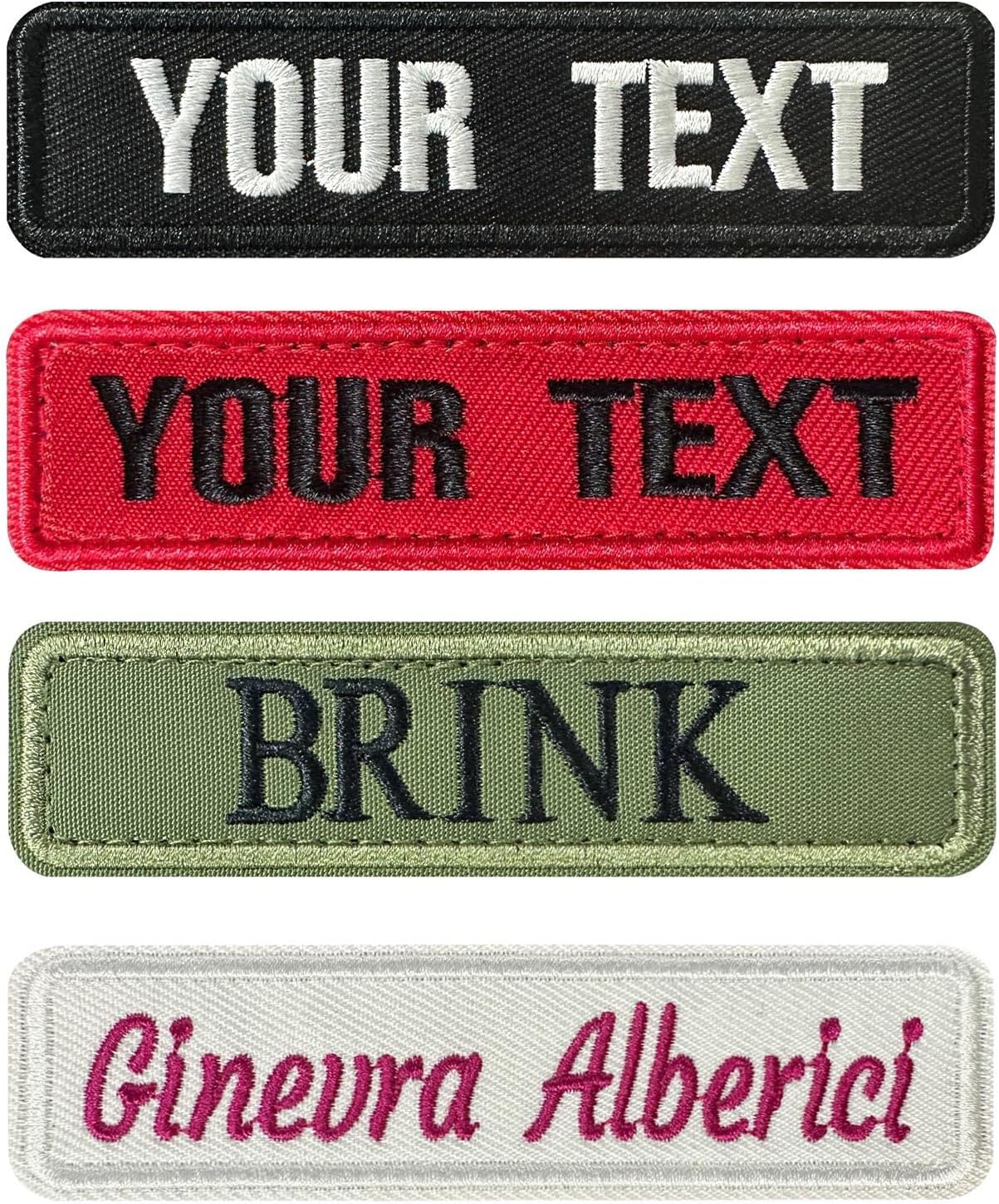 Custom Embroidered Name Patches 2PCS, Iron On Sew On Personalised ...